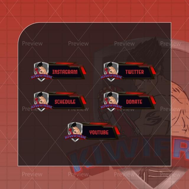 ArtStation - Socials Panel for twitch 👀