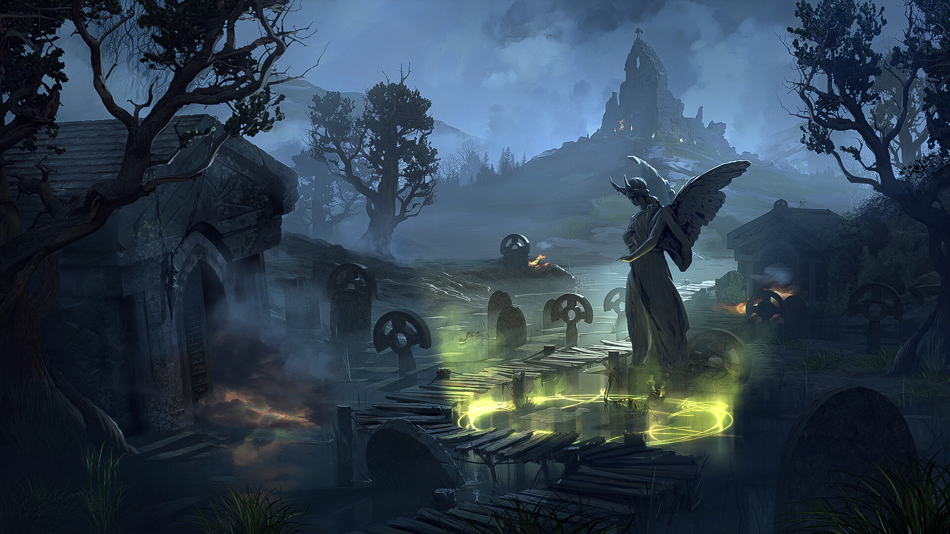 ArtStation - Environment Concept Art in the style of Diablo 4