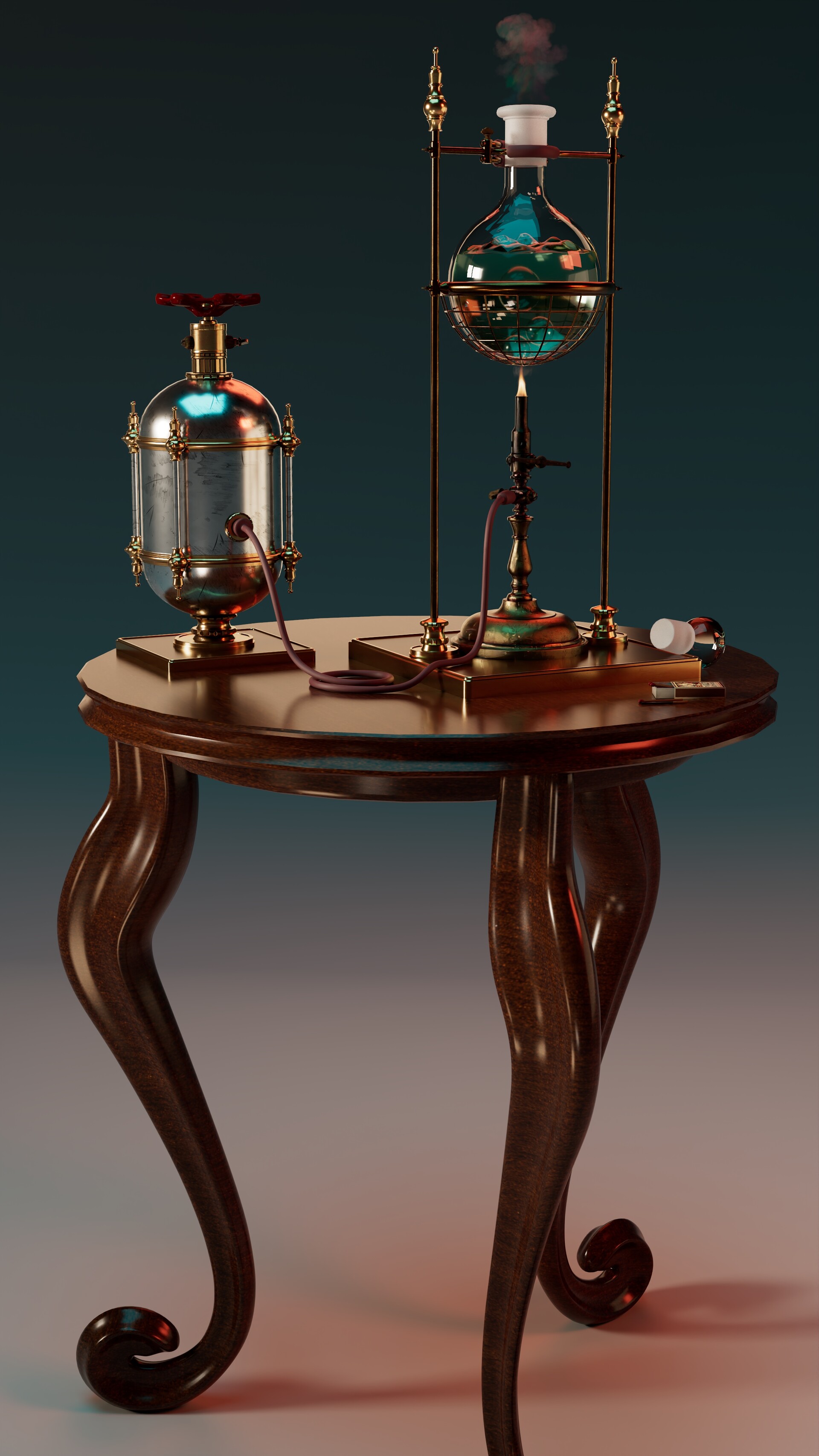 ArtStation - Vintage Academic Lab Render – 1890s Scientific Tools