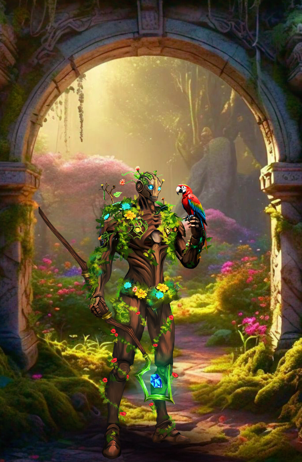 ArtStation - 2.5D groot art work with A.I back ground