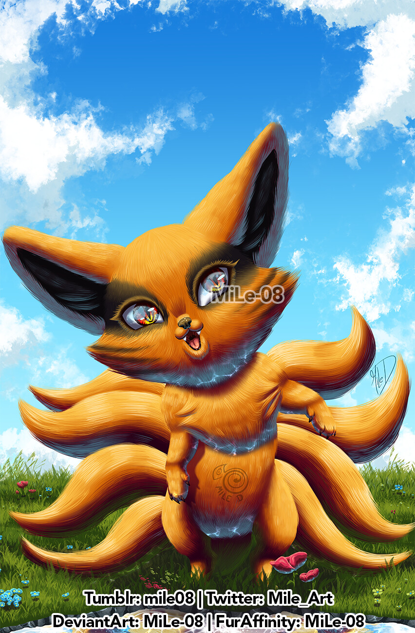 ArtStation - Lil' Nine-tailed Demon 🦊