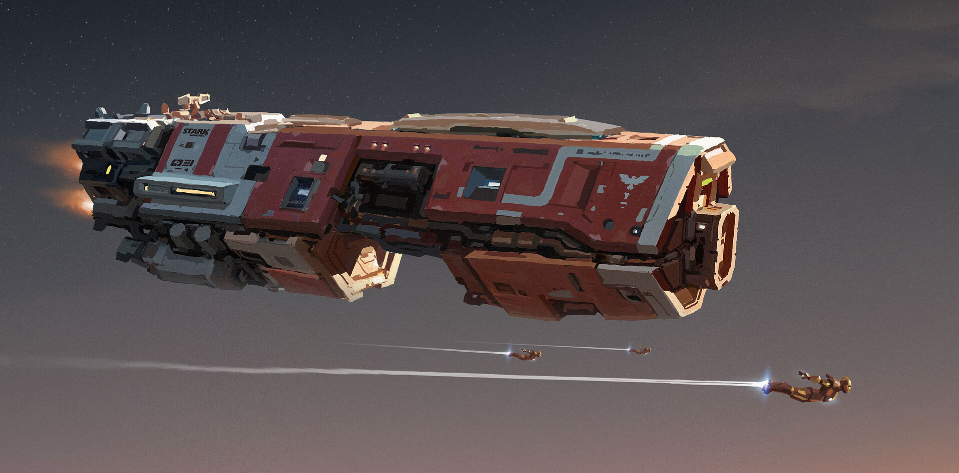 ArtStation - big transport ship
