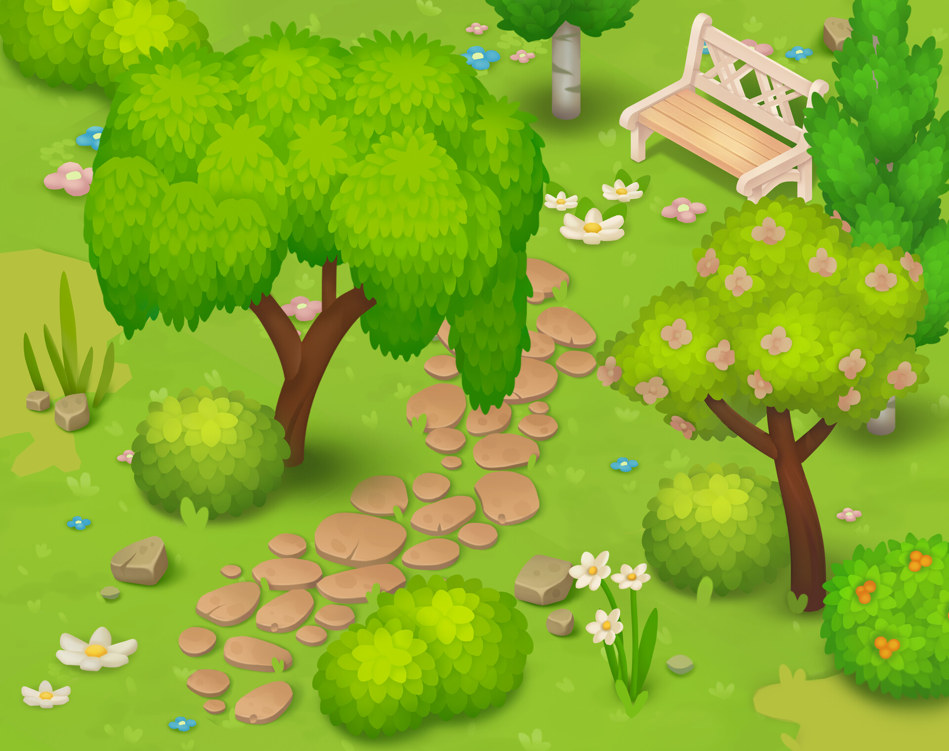 ArtStation - park assets