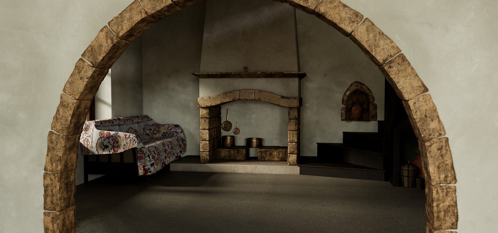 ArtStation - The traditional Cretan house