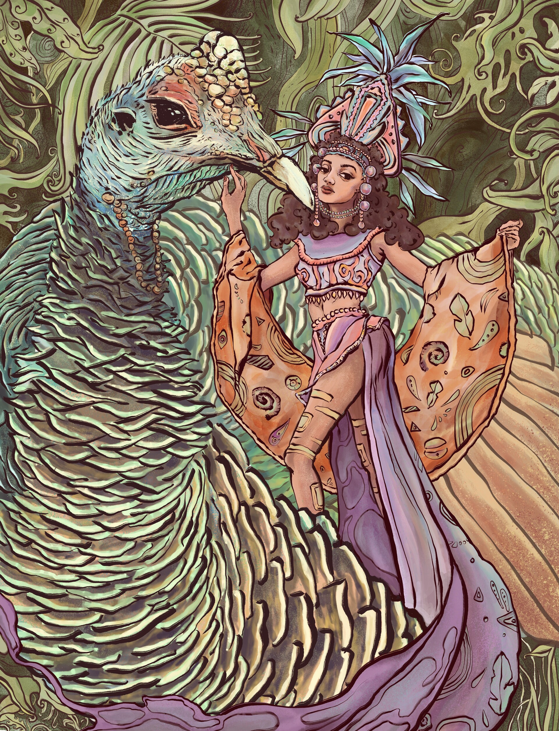 ArtStation - Ocellated Turkey Girl
