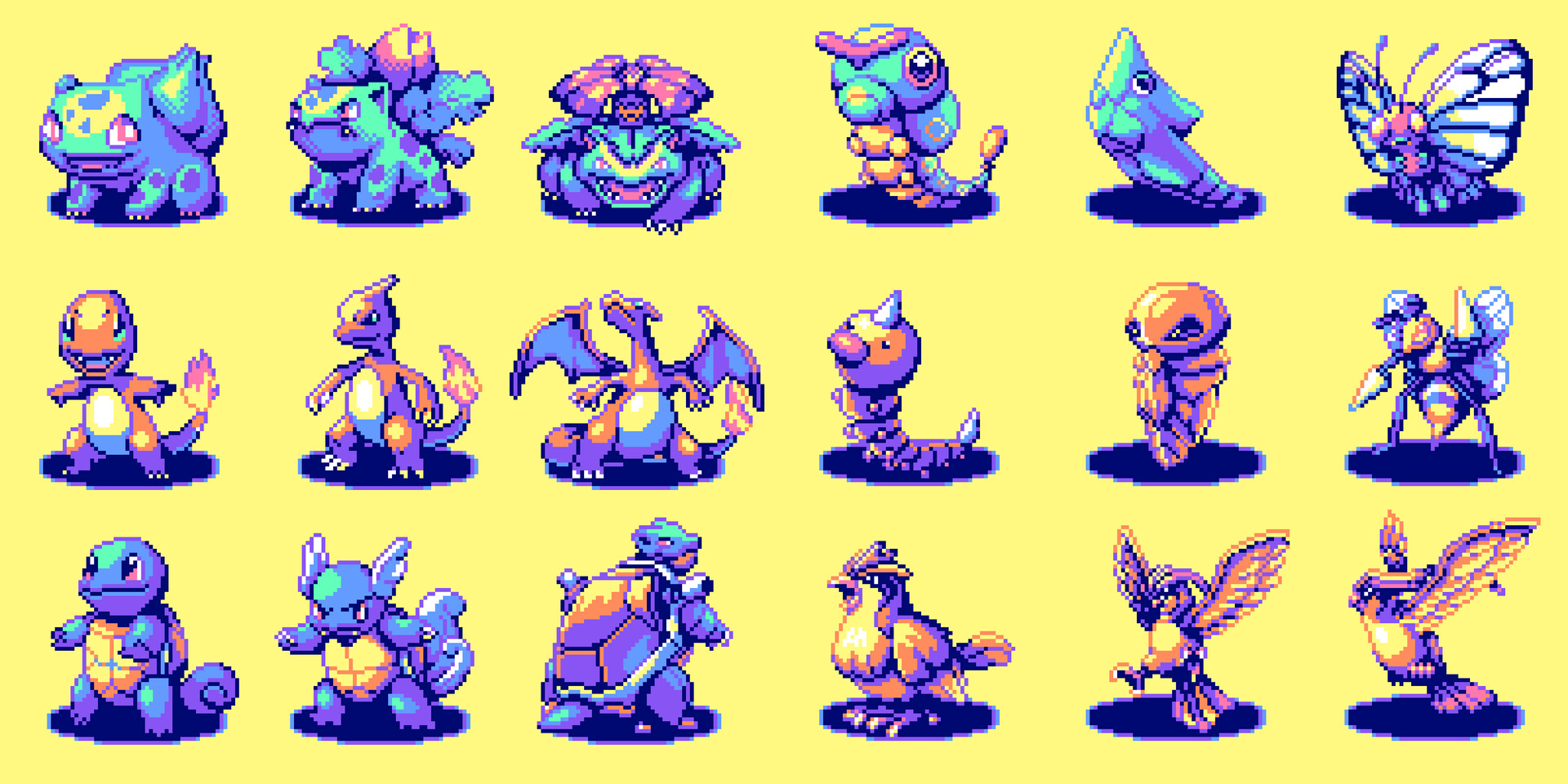 ArtStation - Pokemon -Pixel art