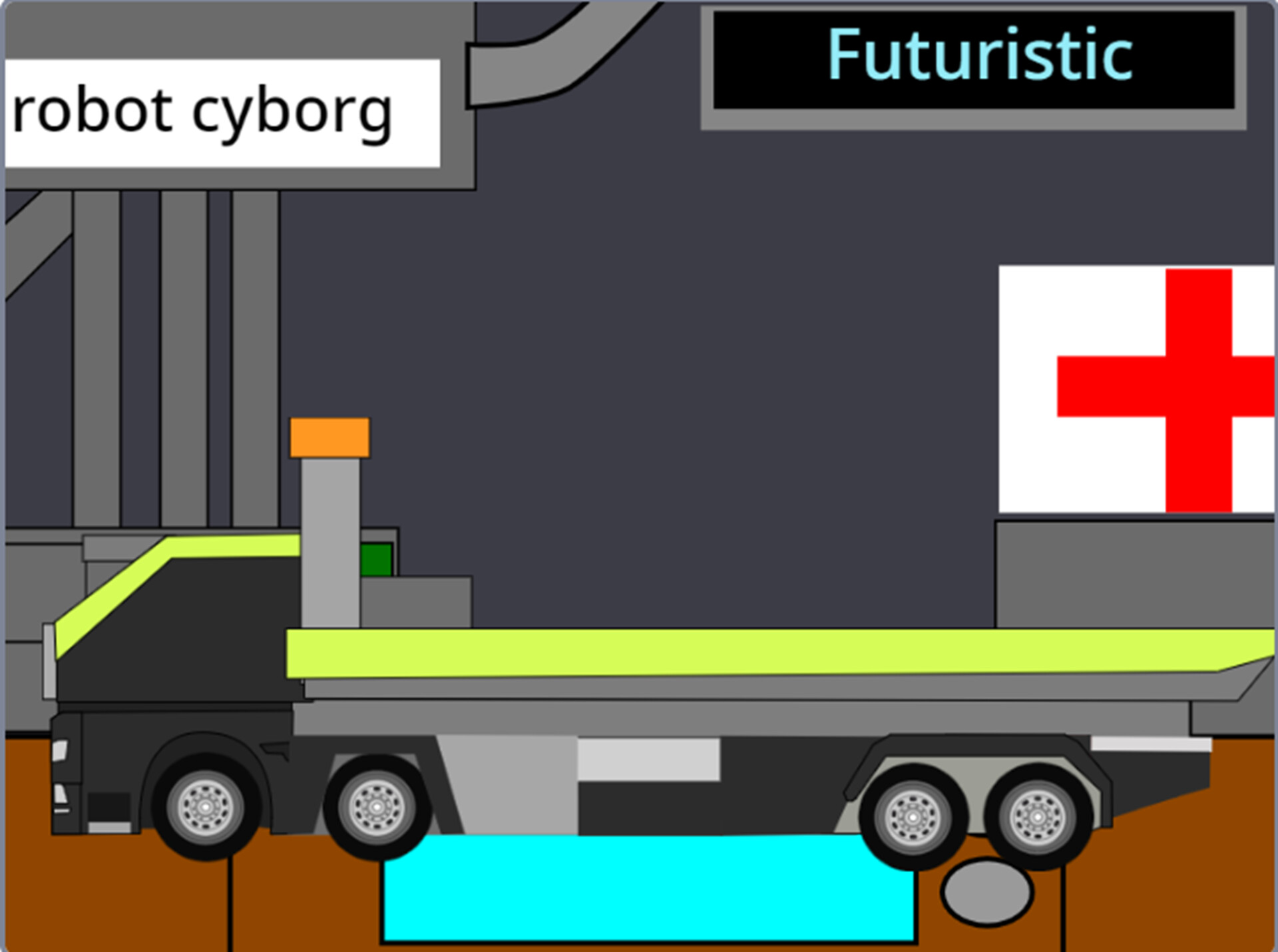 ArtStation - Erusw-5000 Robot Cyborg Tow Truck