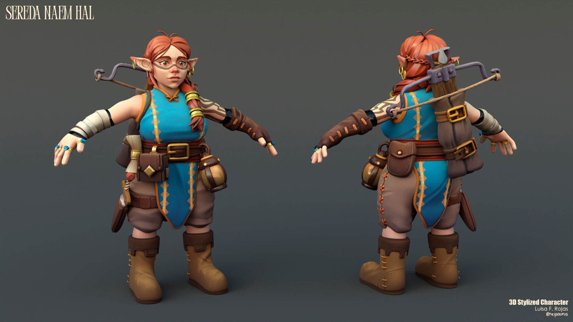 ArtStation - 3D Stylized Original Character - Sereda Naem Hal