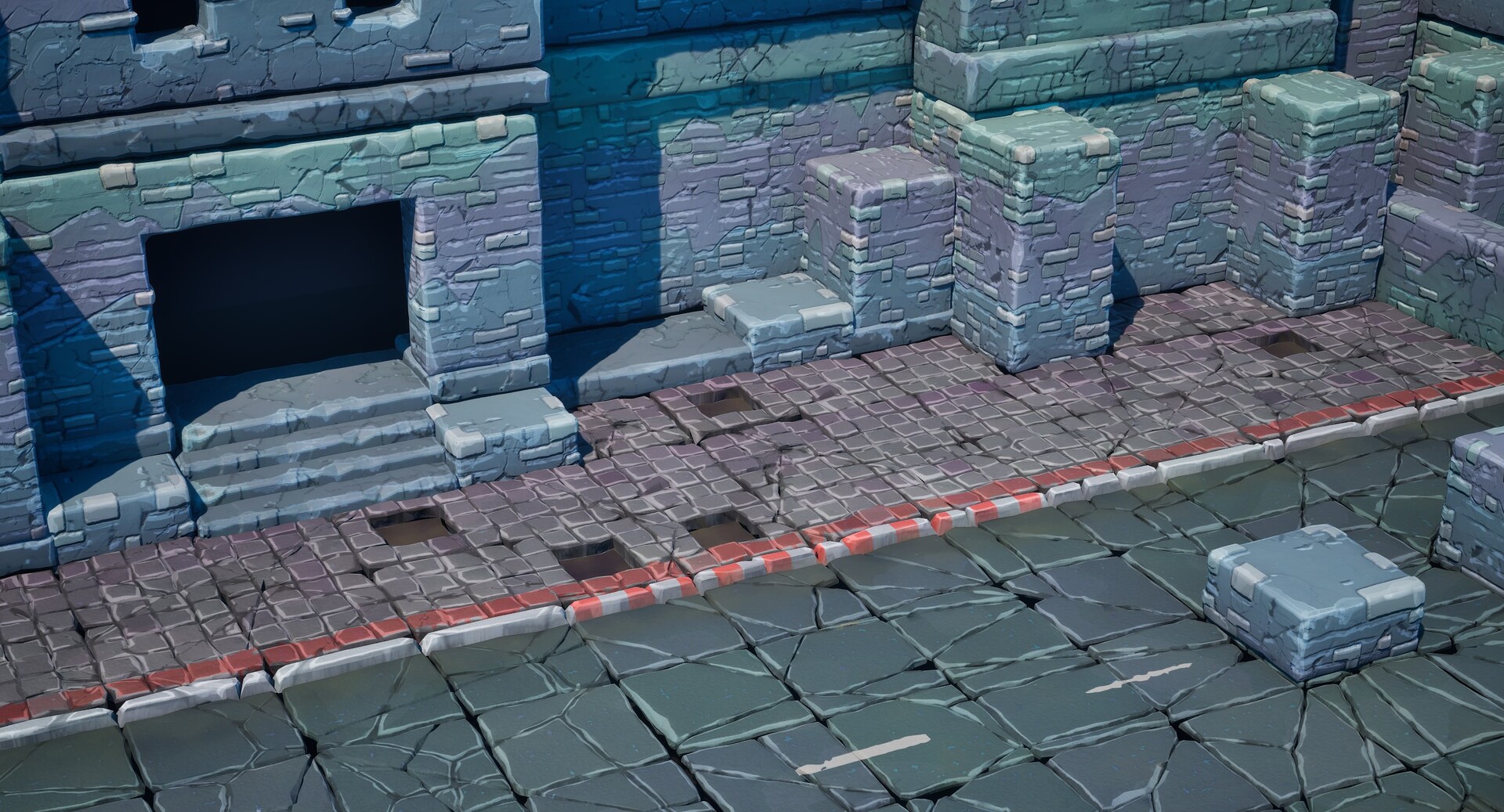 J A Miller - 2 COPs - Brick & Ground Materials (Houdini / UE)