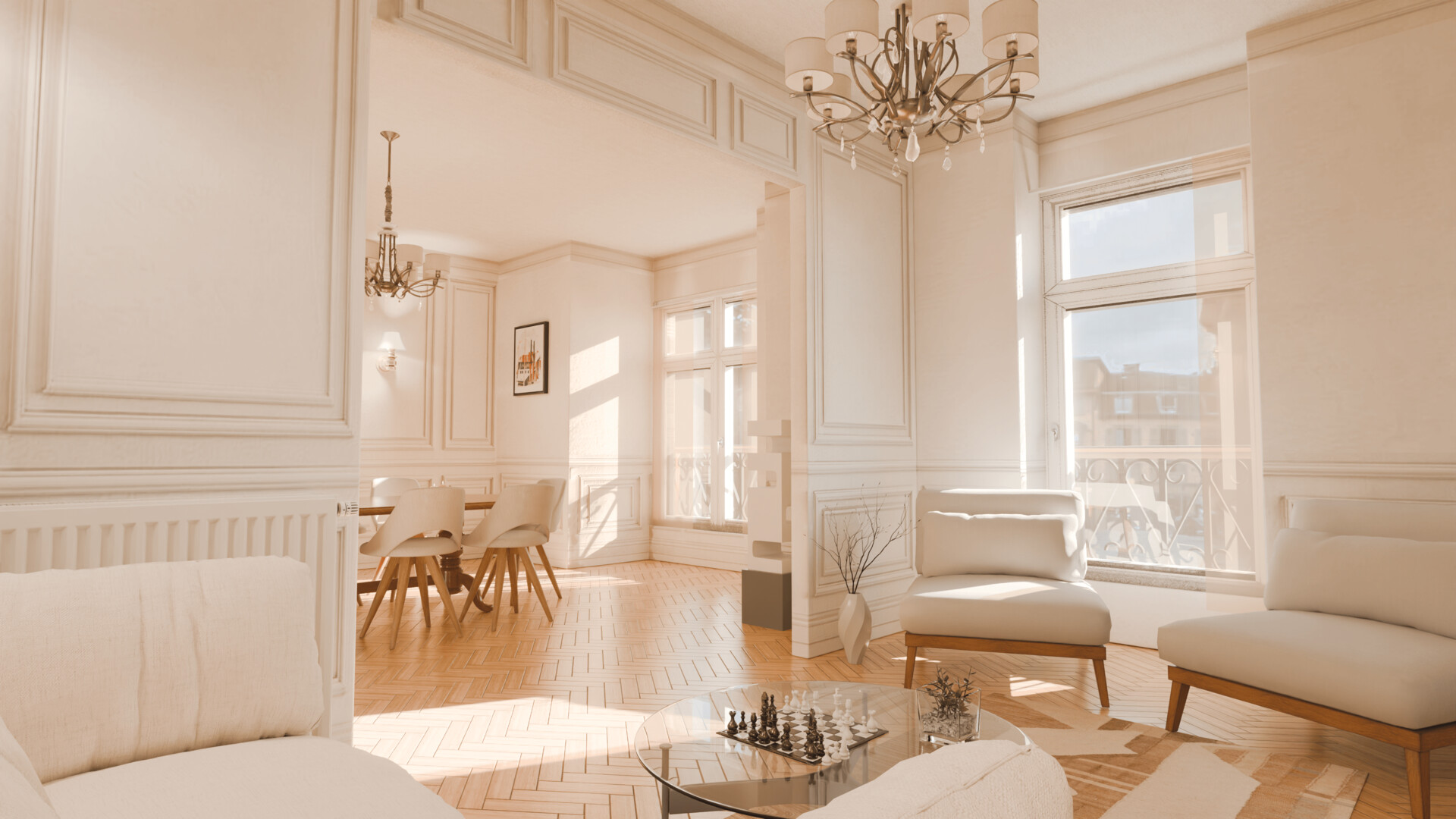 ArtStation - Haussmann apartment render