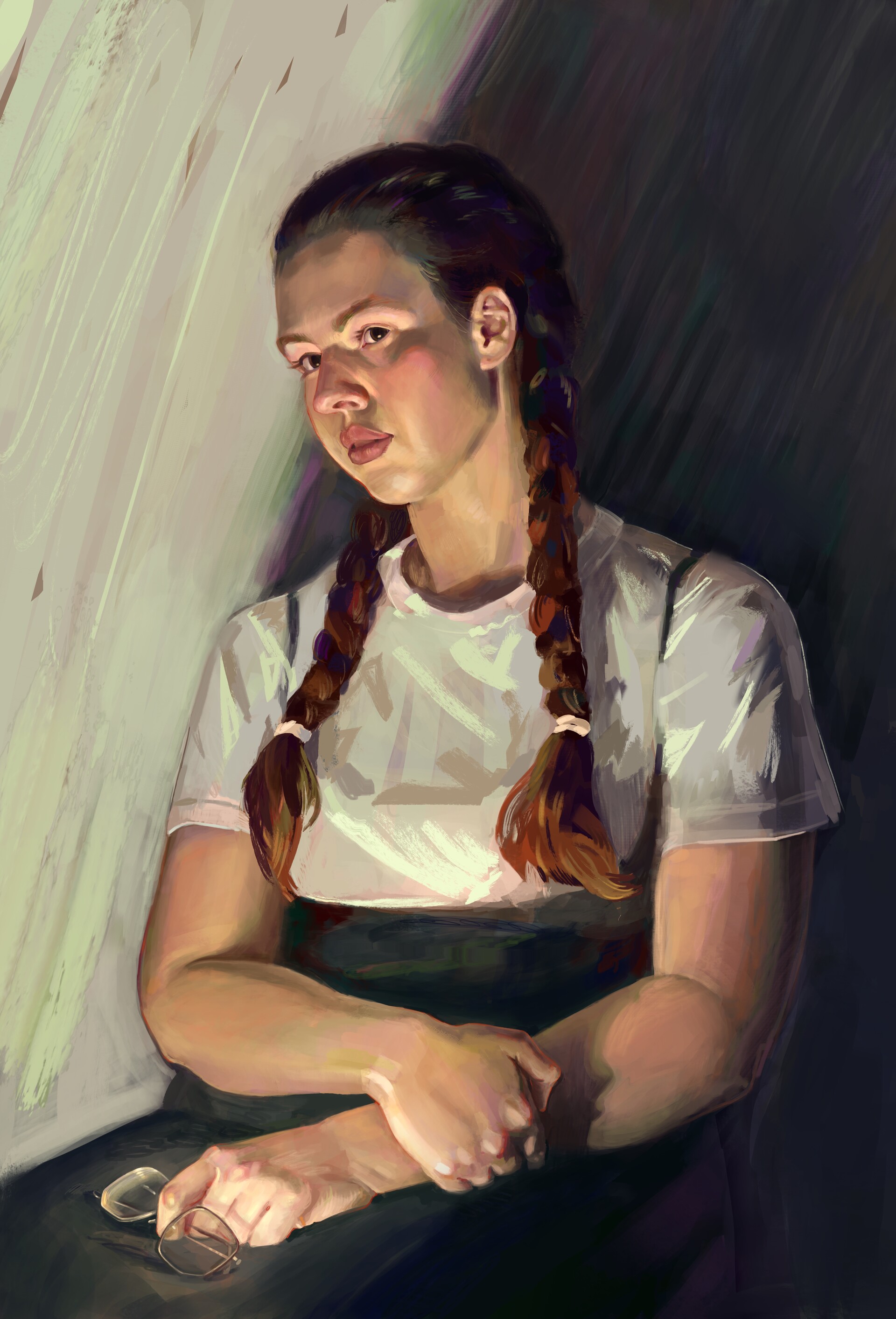 ArtStation - Digital portrait of Amelia