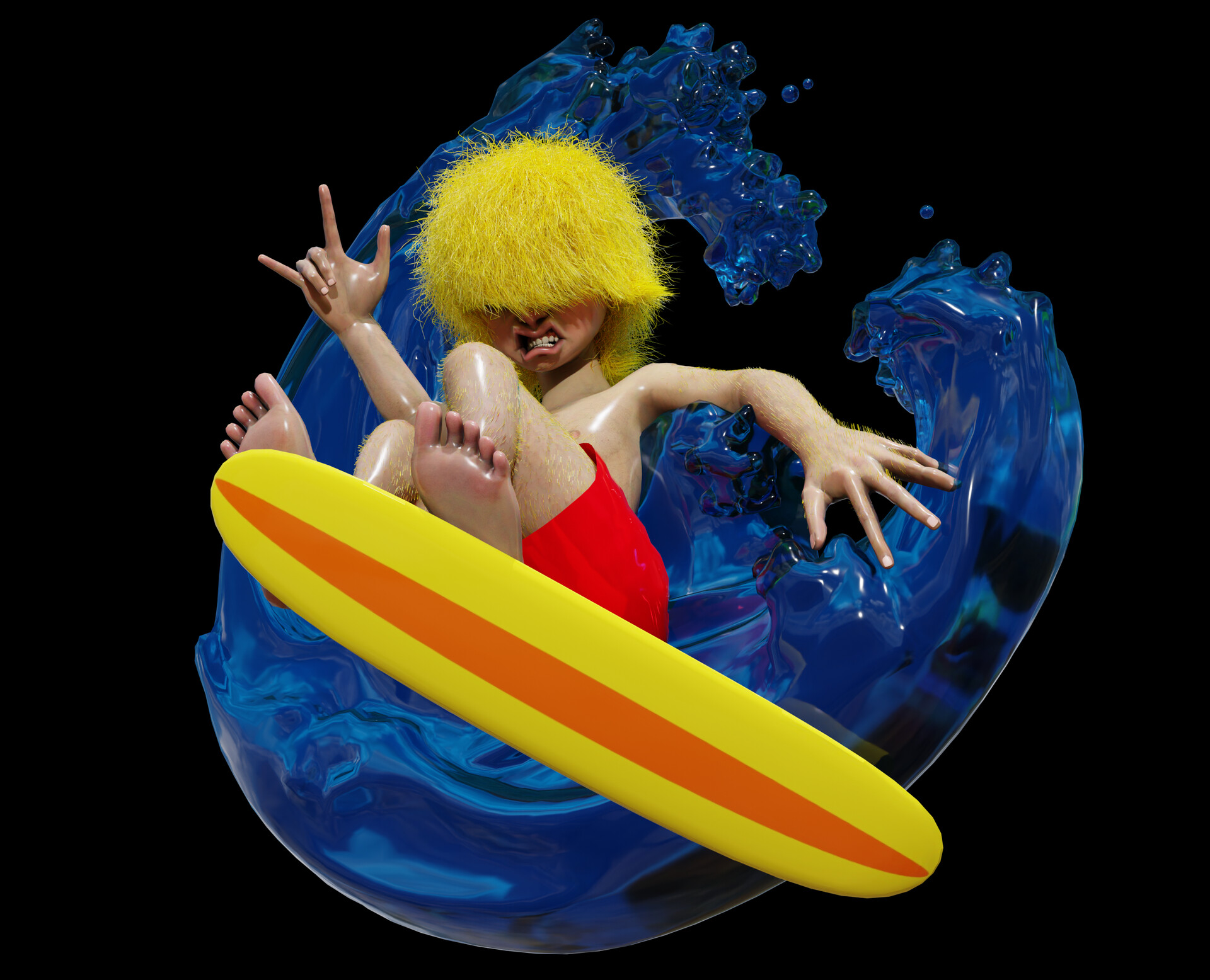 ArtStation - Surfer_wave