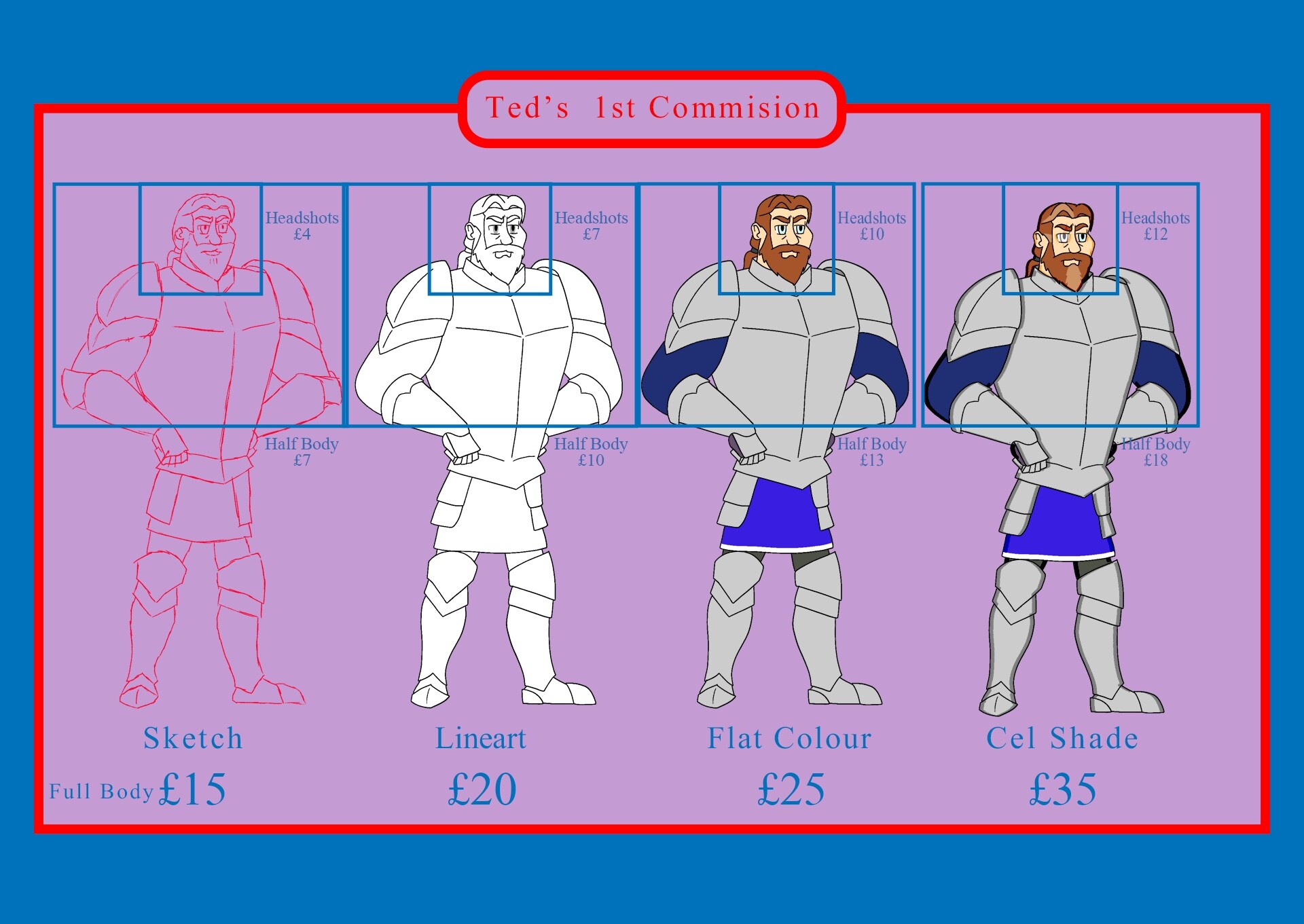 Ted Bennett - My First Commission Sheet