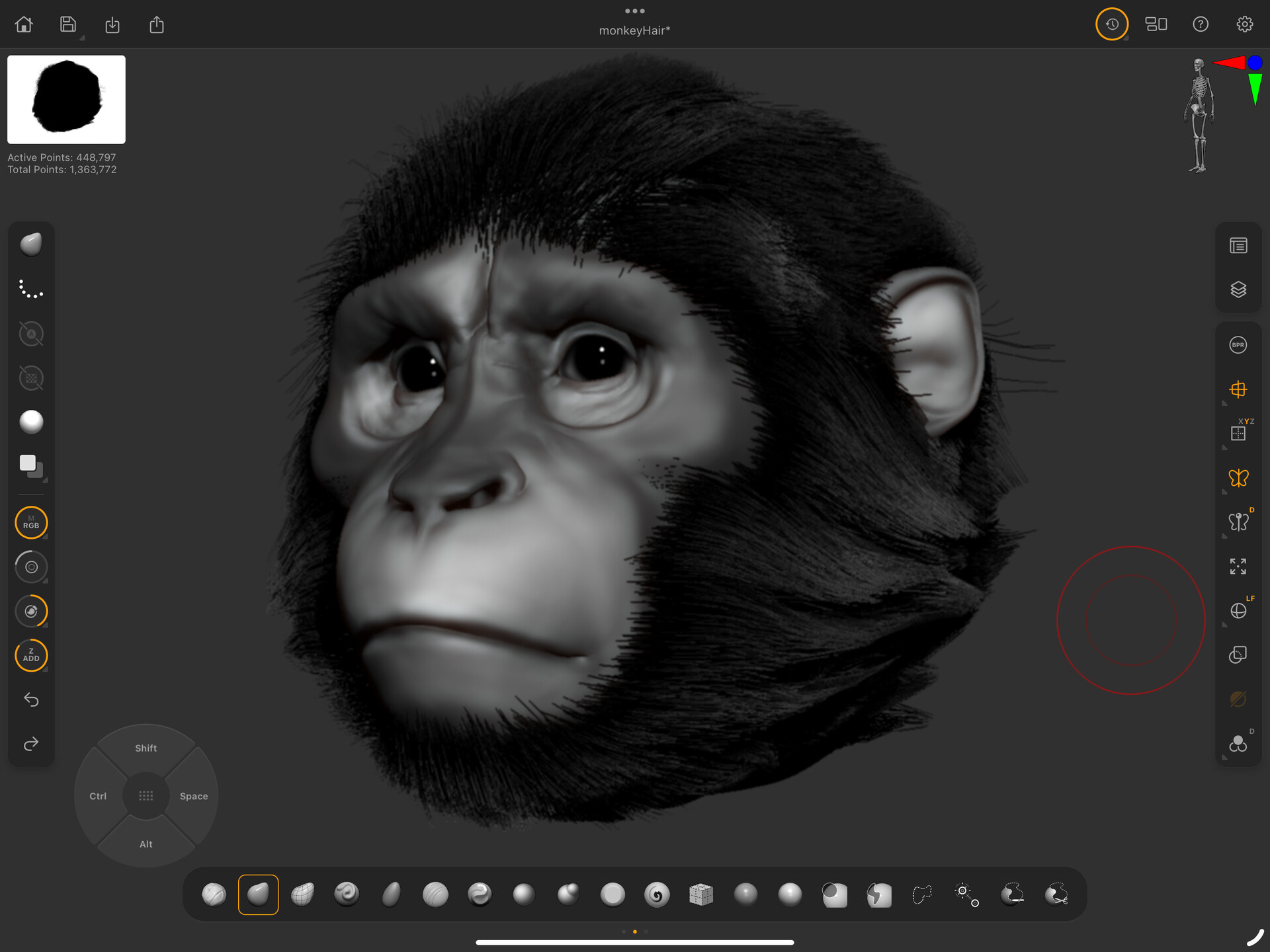ArtStation - Monkey - Zbrush Ipad Sketch