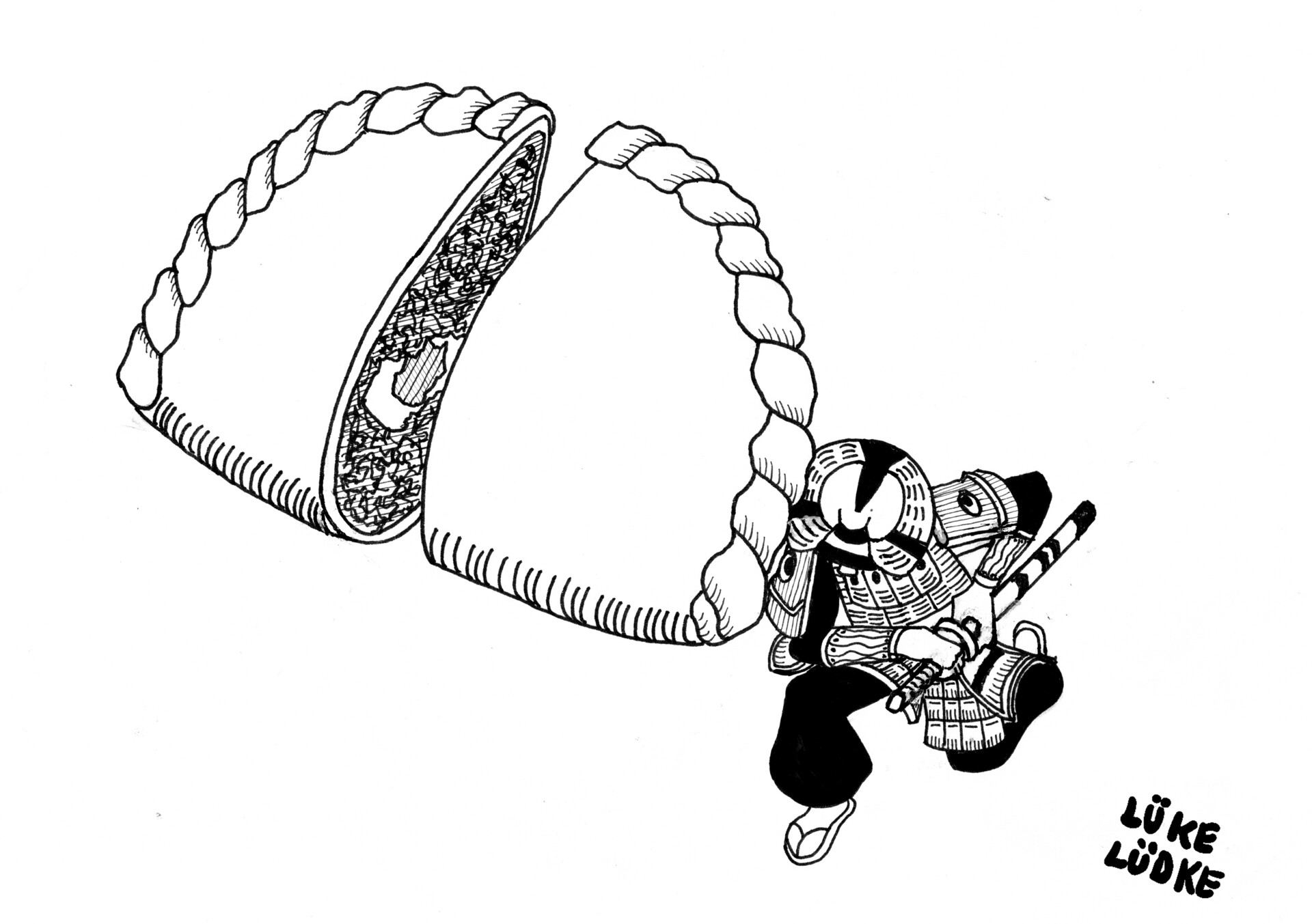 ArtStation - Samurai Empanado - Ink Traditional