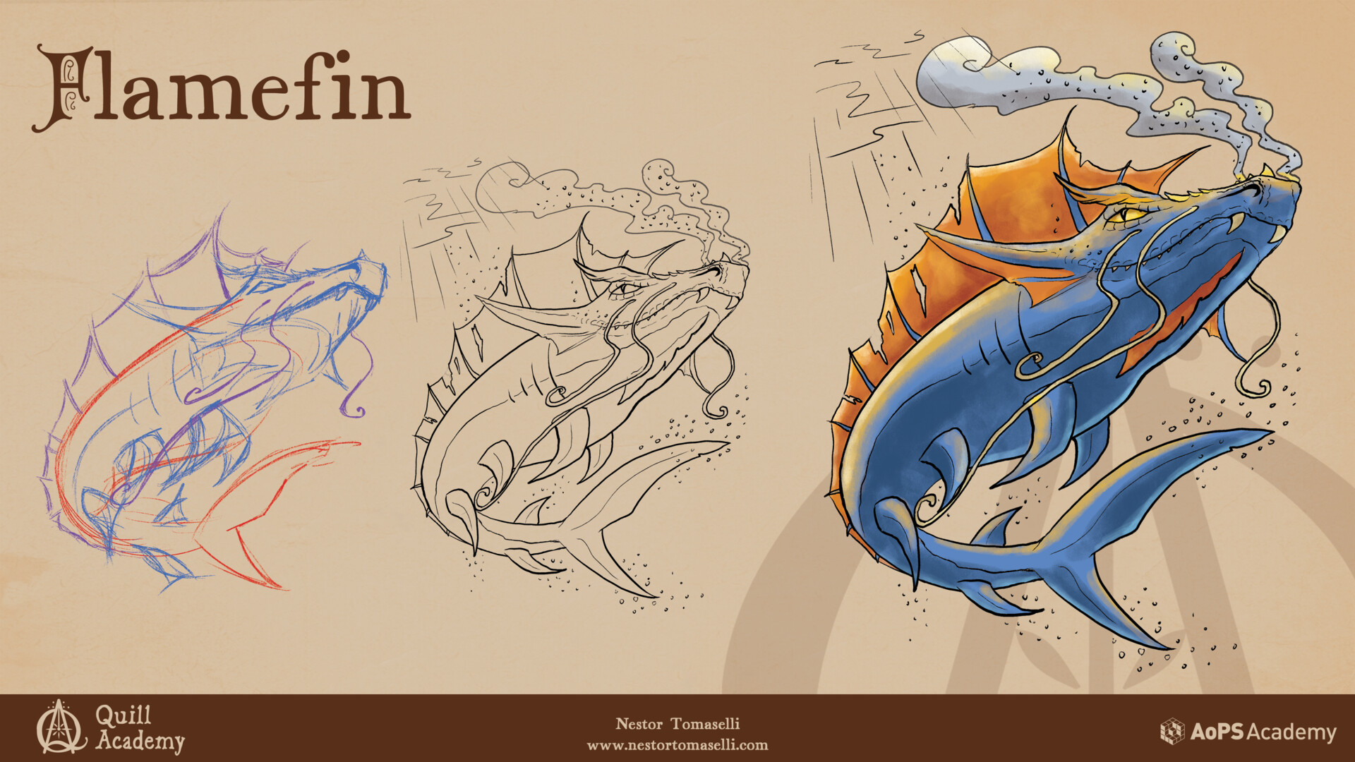 ArtStation - Quill Academy: Flamefin & Insectoids