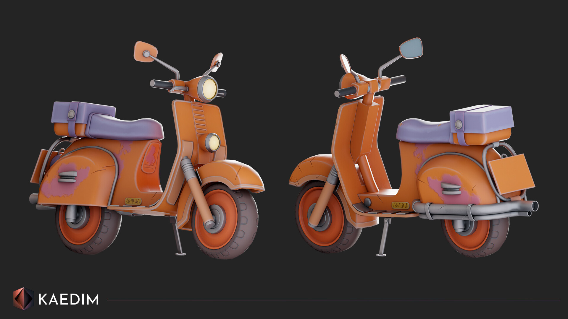 Kaedim - Scooter | Stylised 3D Game Asset | Kaedim