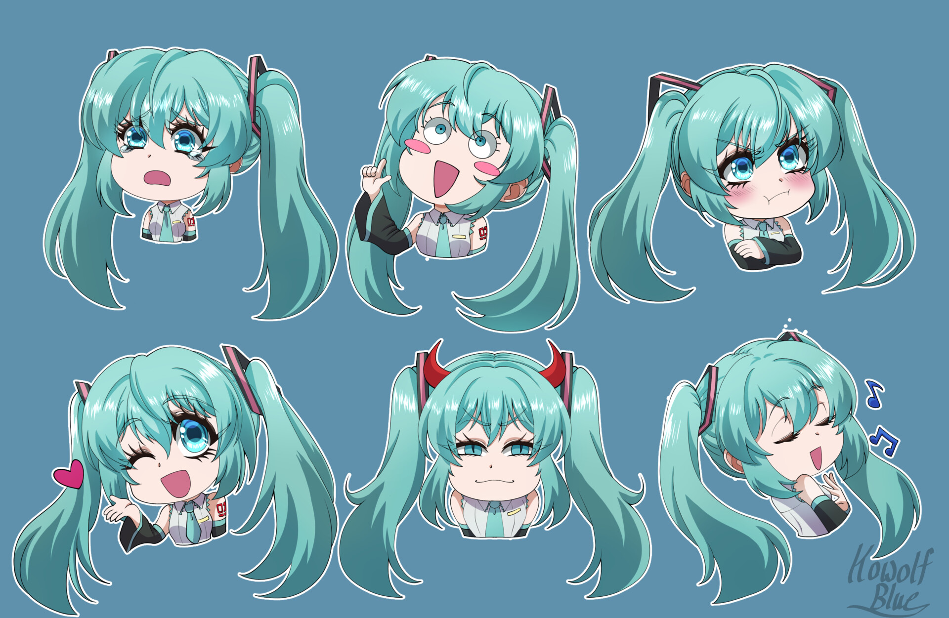 chibi expressions sheet