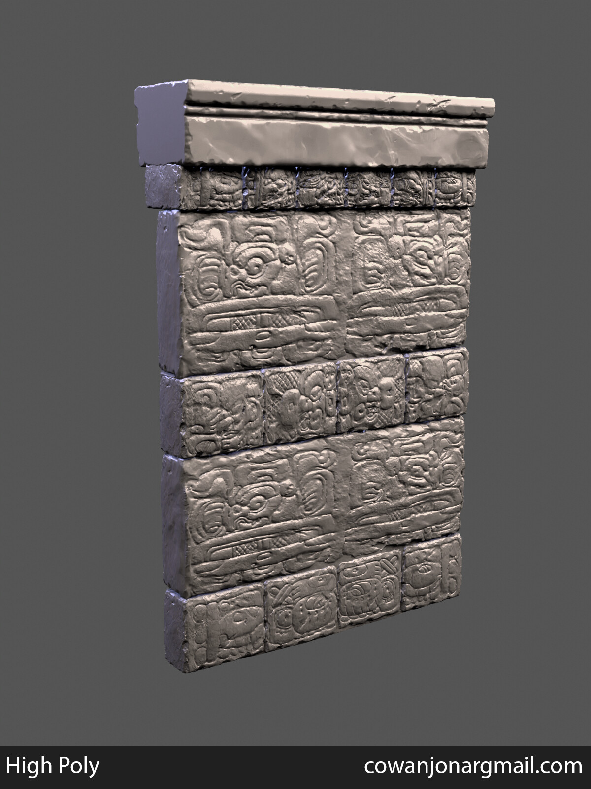 Jonar Cowan - High Poly Assets for Mayan Environment