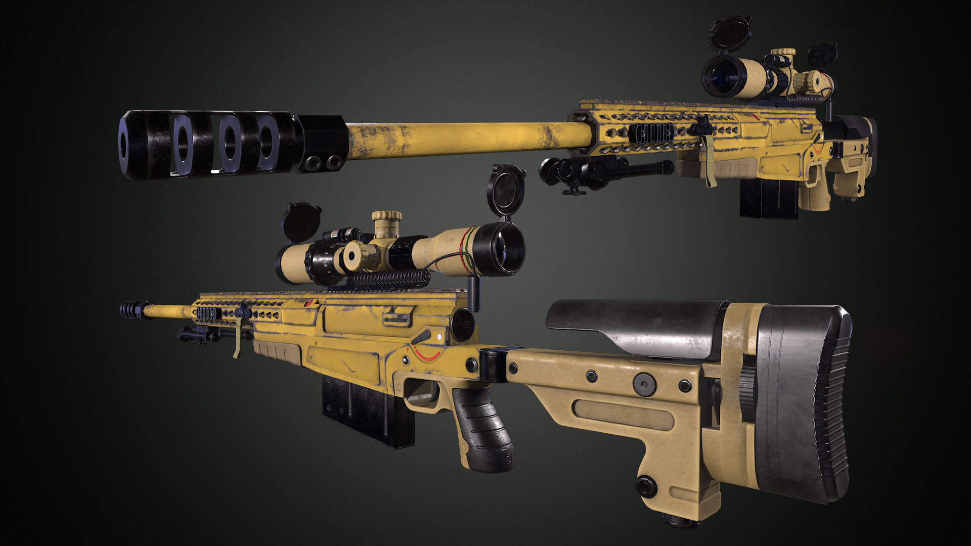 ArtStation - AX-50 Sniper Rifle FPS