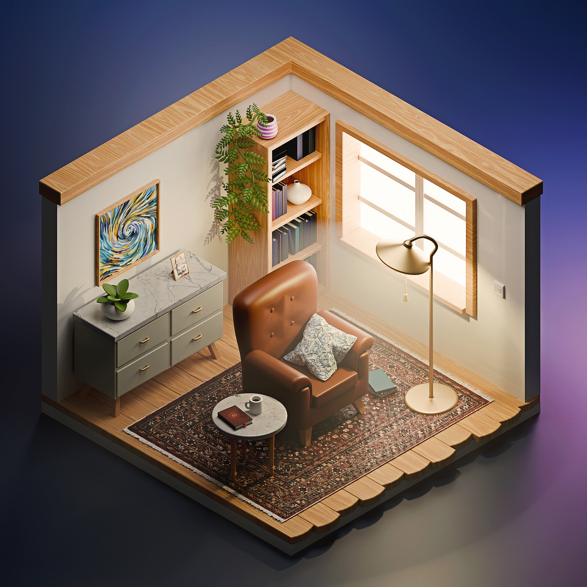 ArtStation - Reading nook