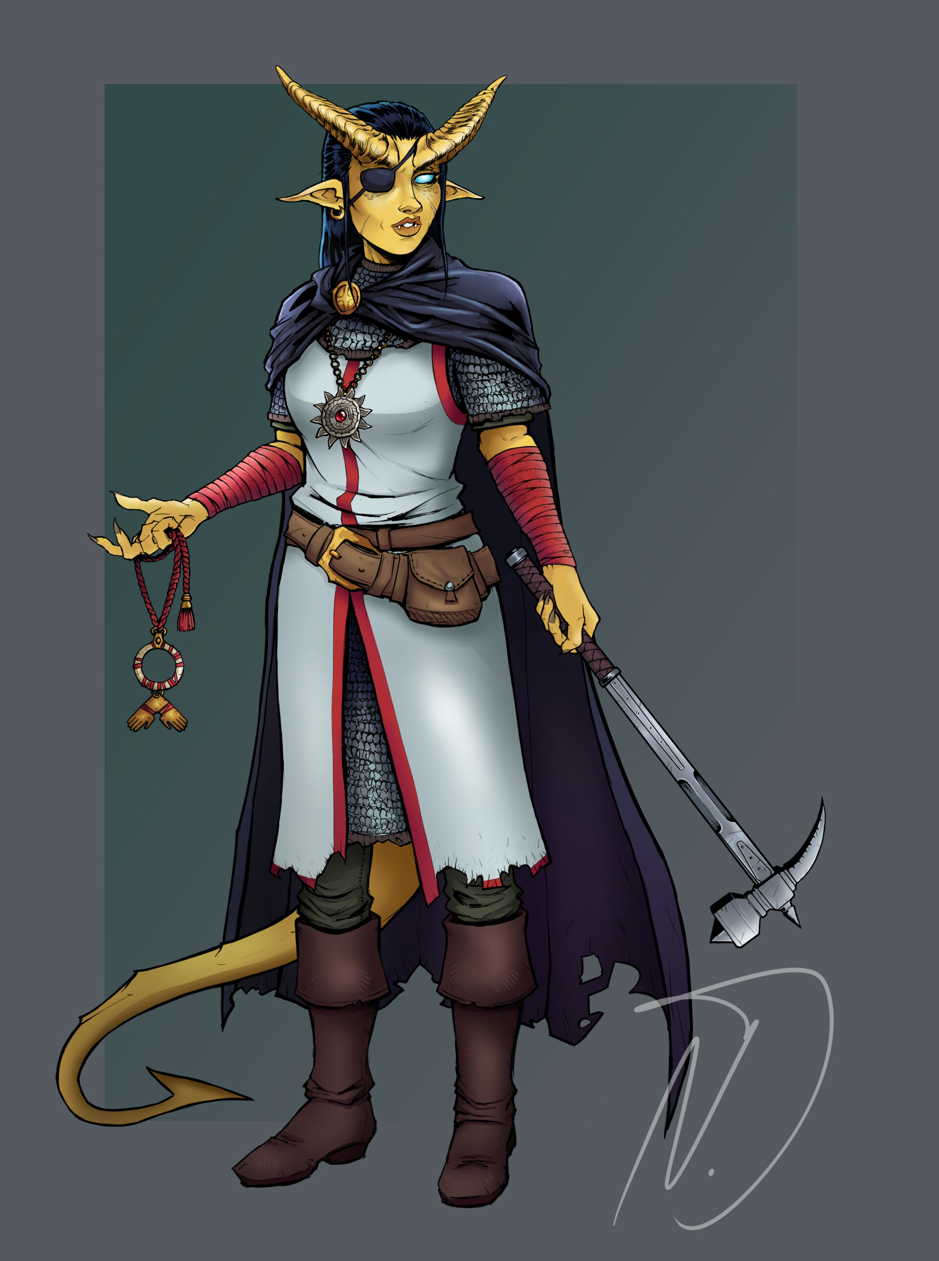 ArtStation - Myrith, tiefling cleric