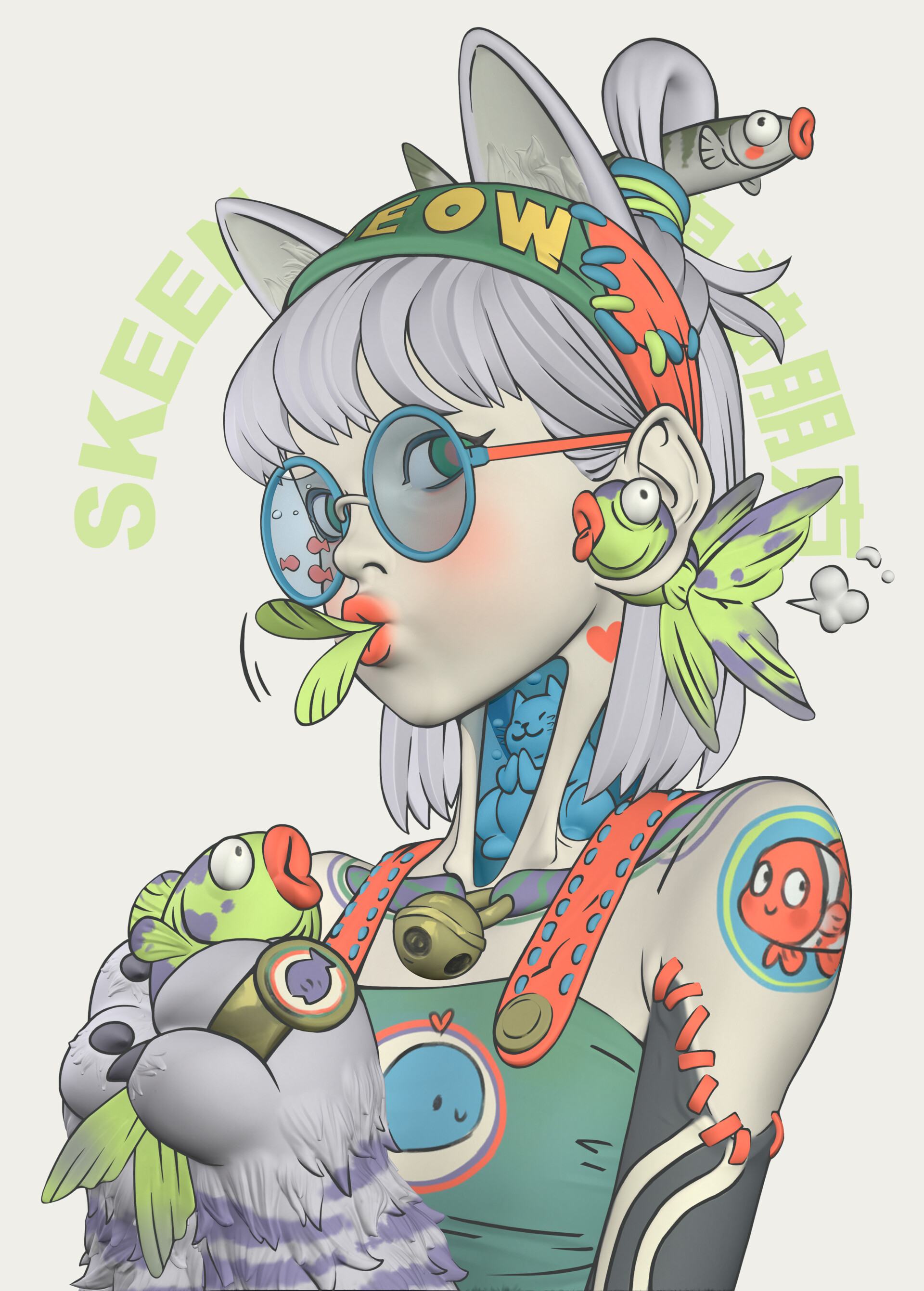 ArtStation - Cat&Fish - ZeenChin fanart