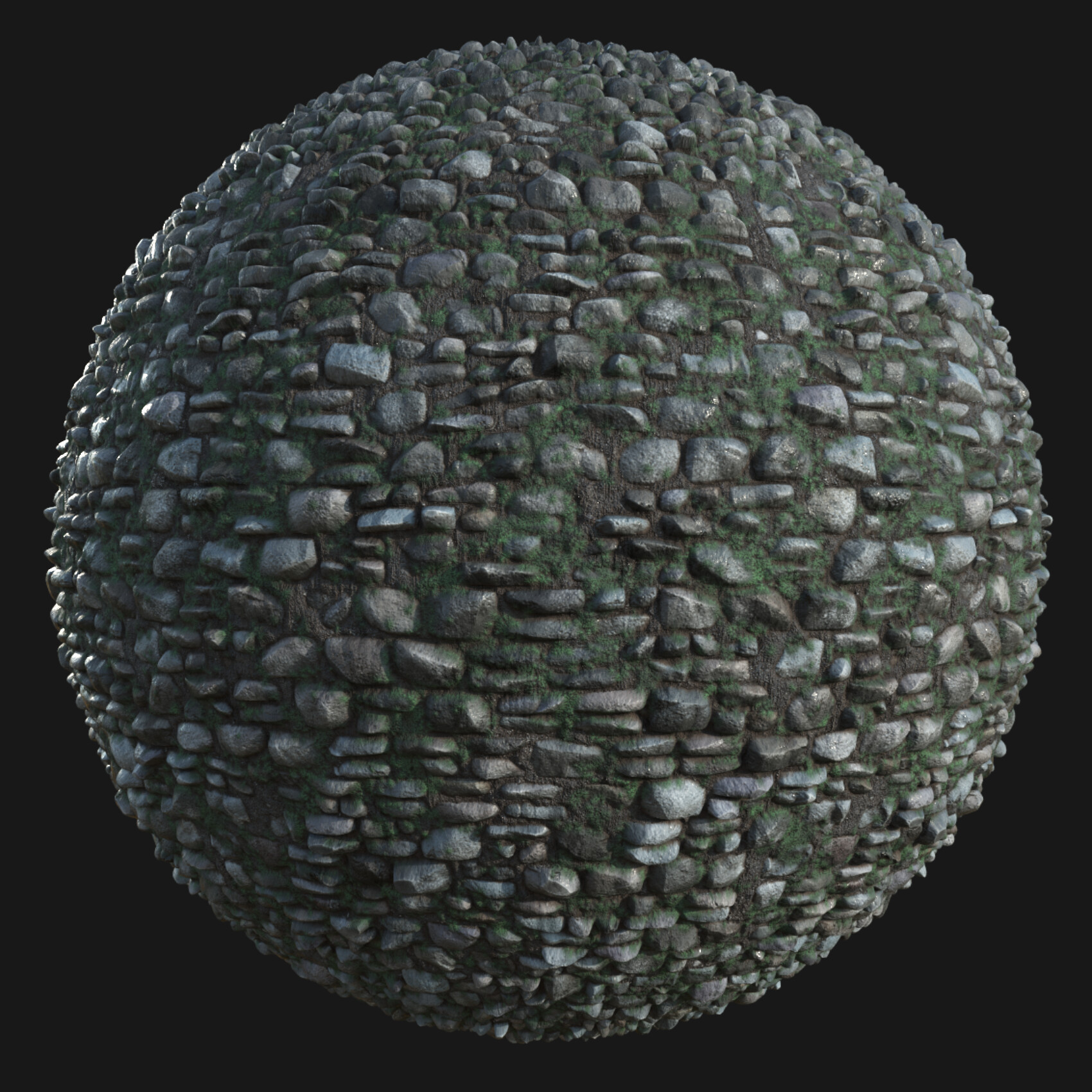 Mossy Cobblestone Wall