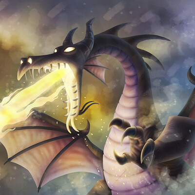 maleficent dragon drawing