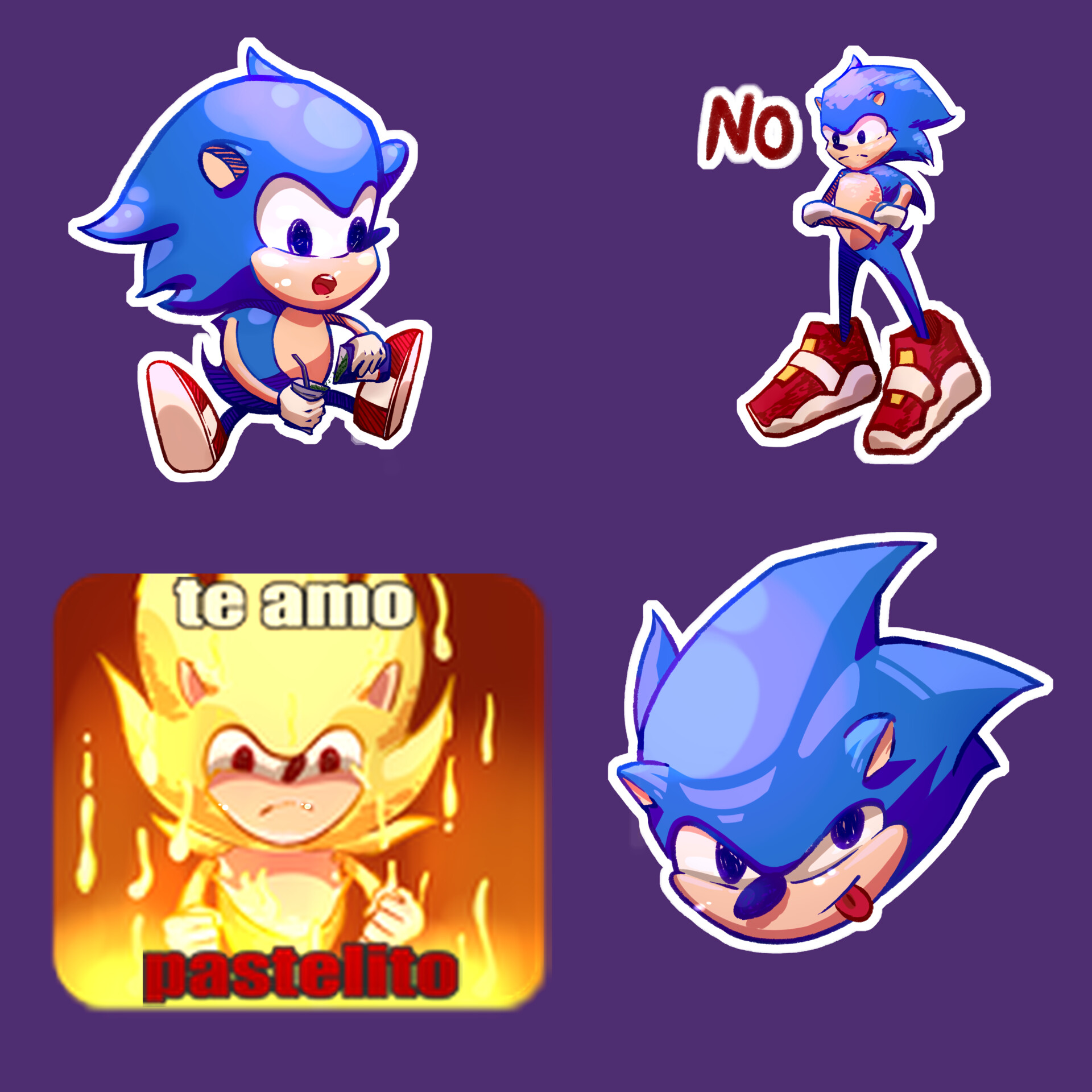 ArtStation - Sonic, Among Us, Kirby stickers