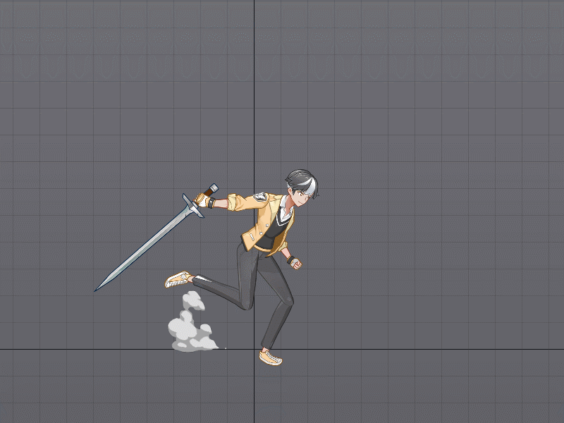 c2note - project isekai game art - prototype animation