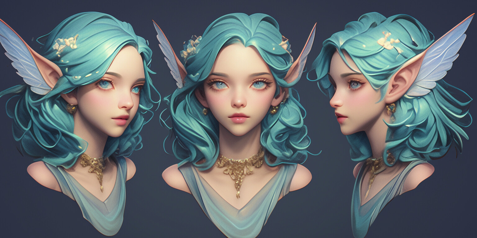 3D Head Sculpt References in 4K - Tika Art - +300 Female Sprite Head ...