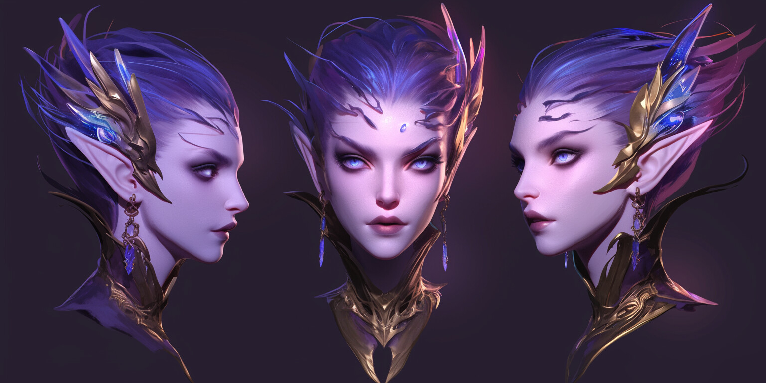 3D Head Sculpt References in 4K - Tika Art - +300 Female Sprite Head ...