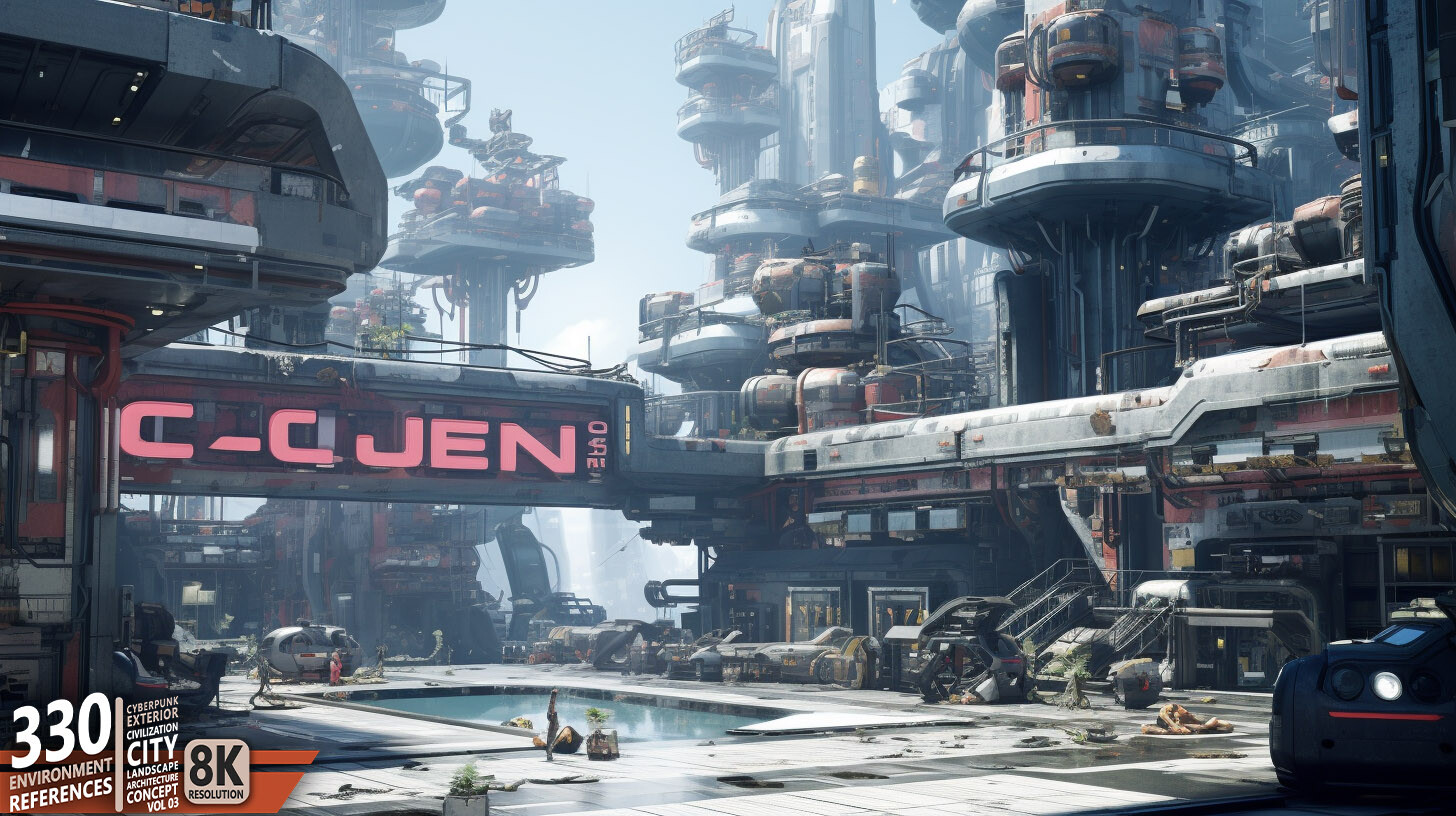 DreamWork | Studio - 230 Cyberpunk Exterior-City-Civilization-Landscape ...