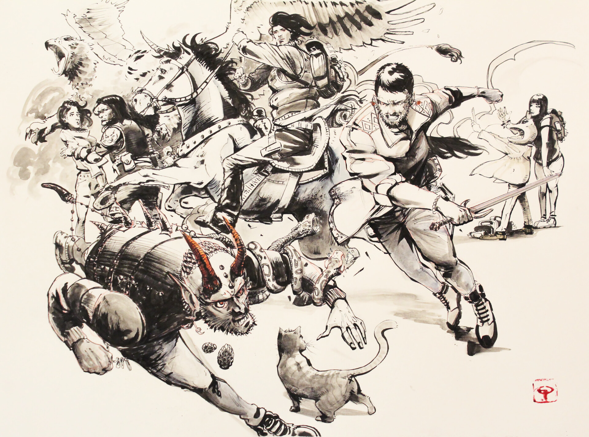 ArtStation - Chasing Demons Original Artwork