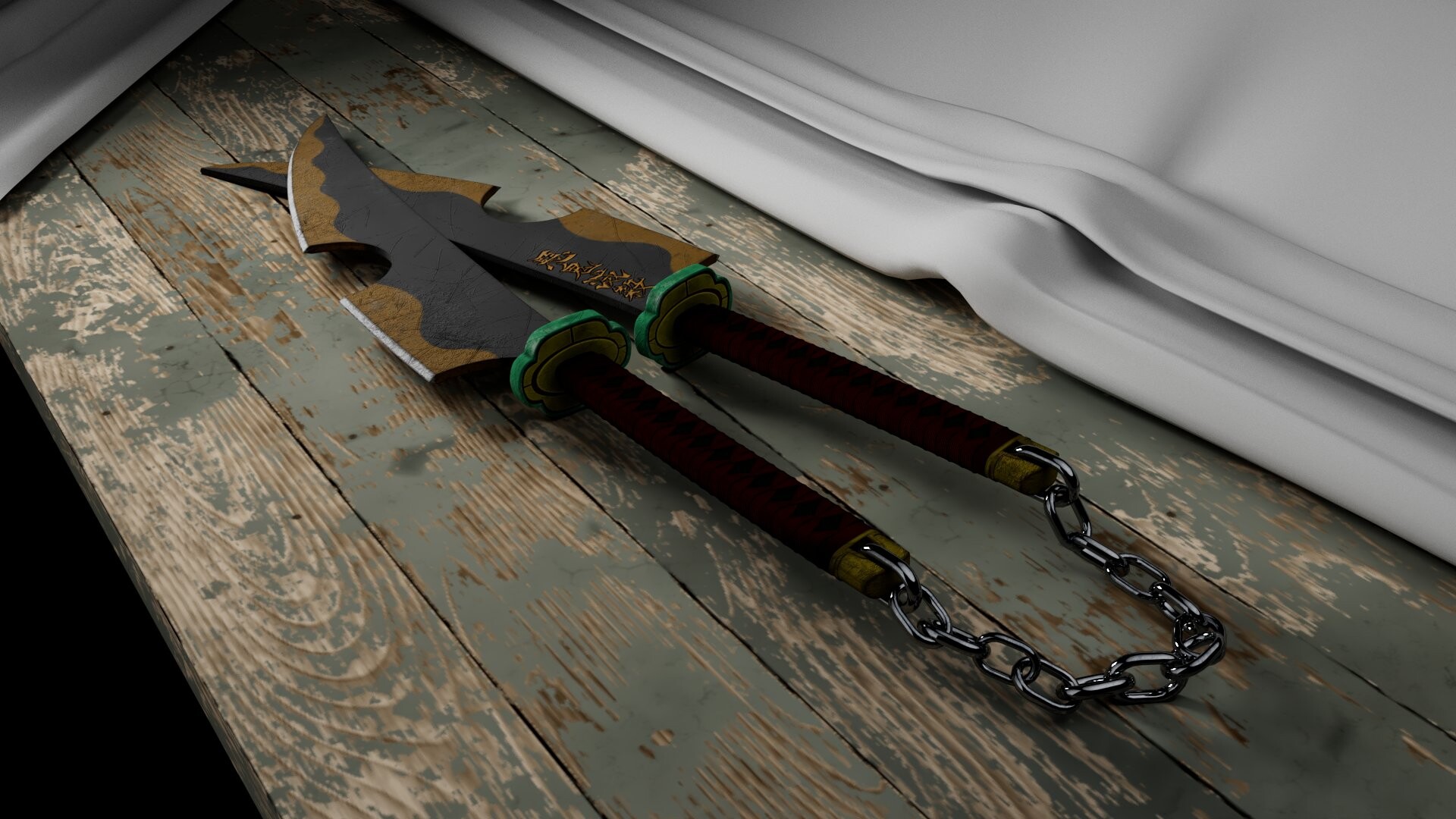 ArtStation - The Tengen Uzui dual sword