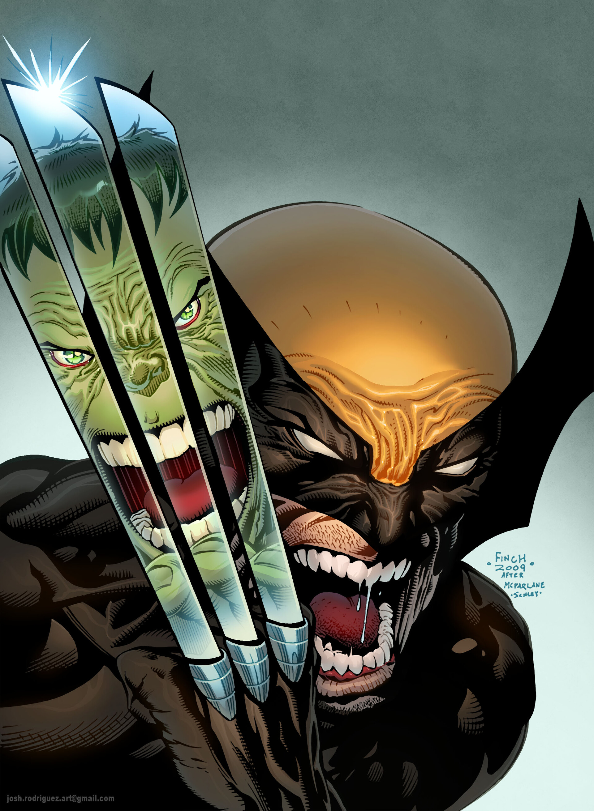 ArtStation - WOLVERINE VS HULK