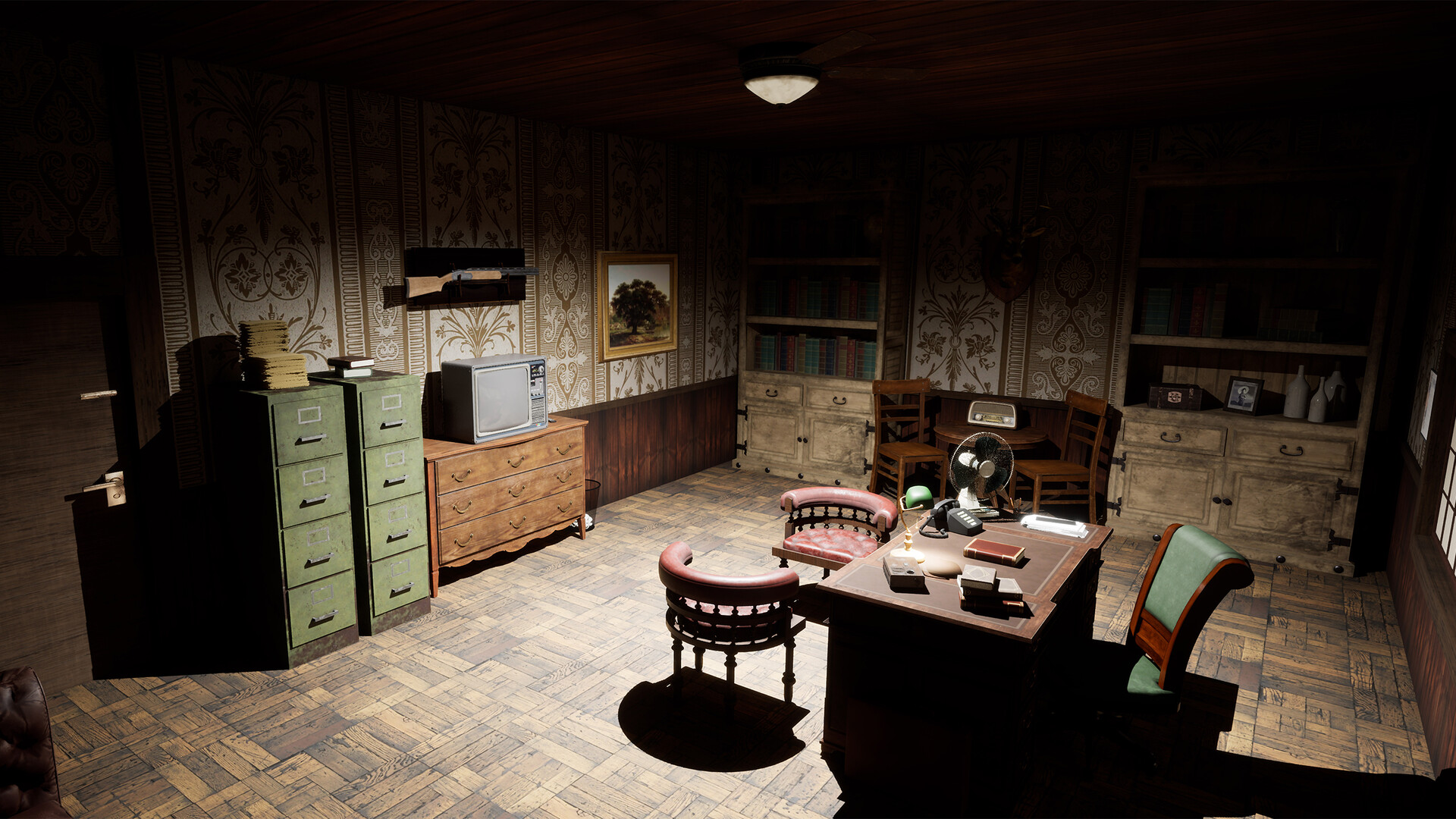 ArtStation - Principal's Office Room [Deathly Fog]