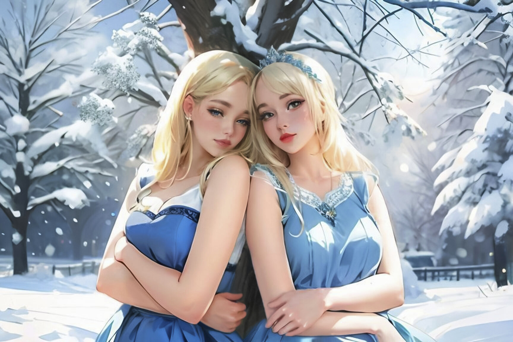 ArtStation - Two winter princesses