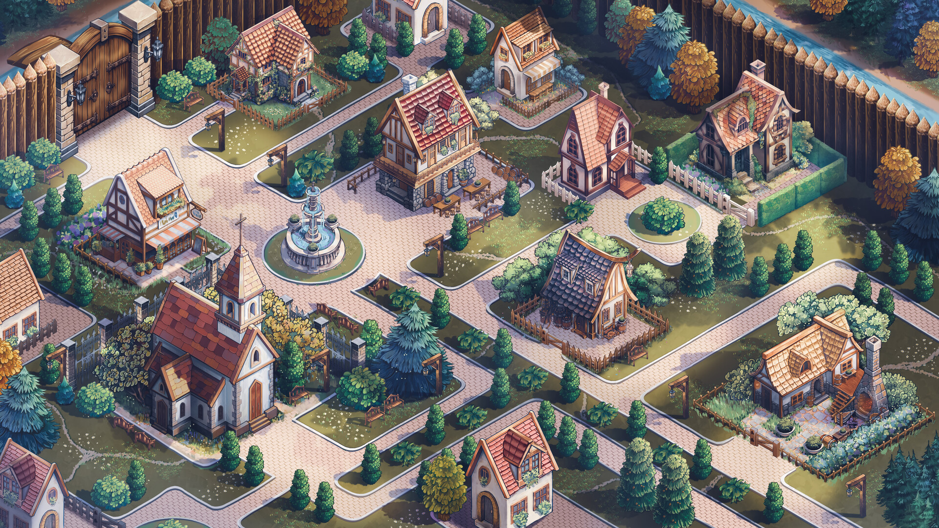 ArtStation - Isometric Map For a Visual Novel