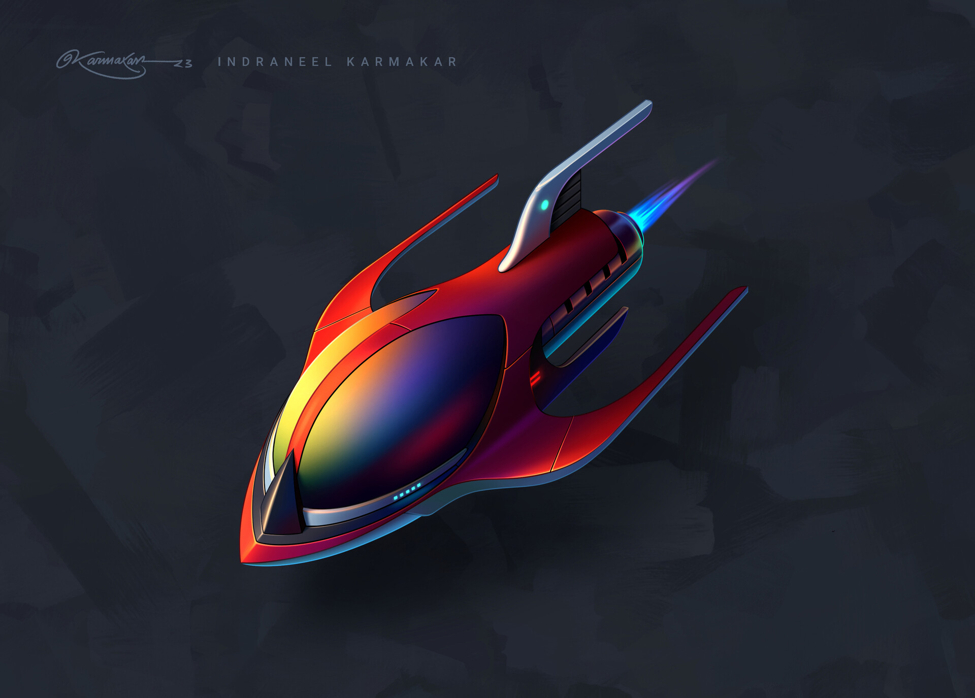 ArtStation - Futuristic Flying Vehicle Scifi