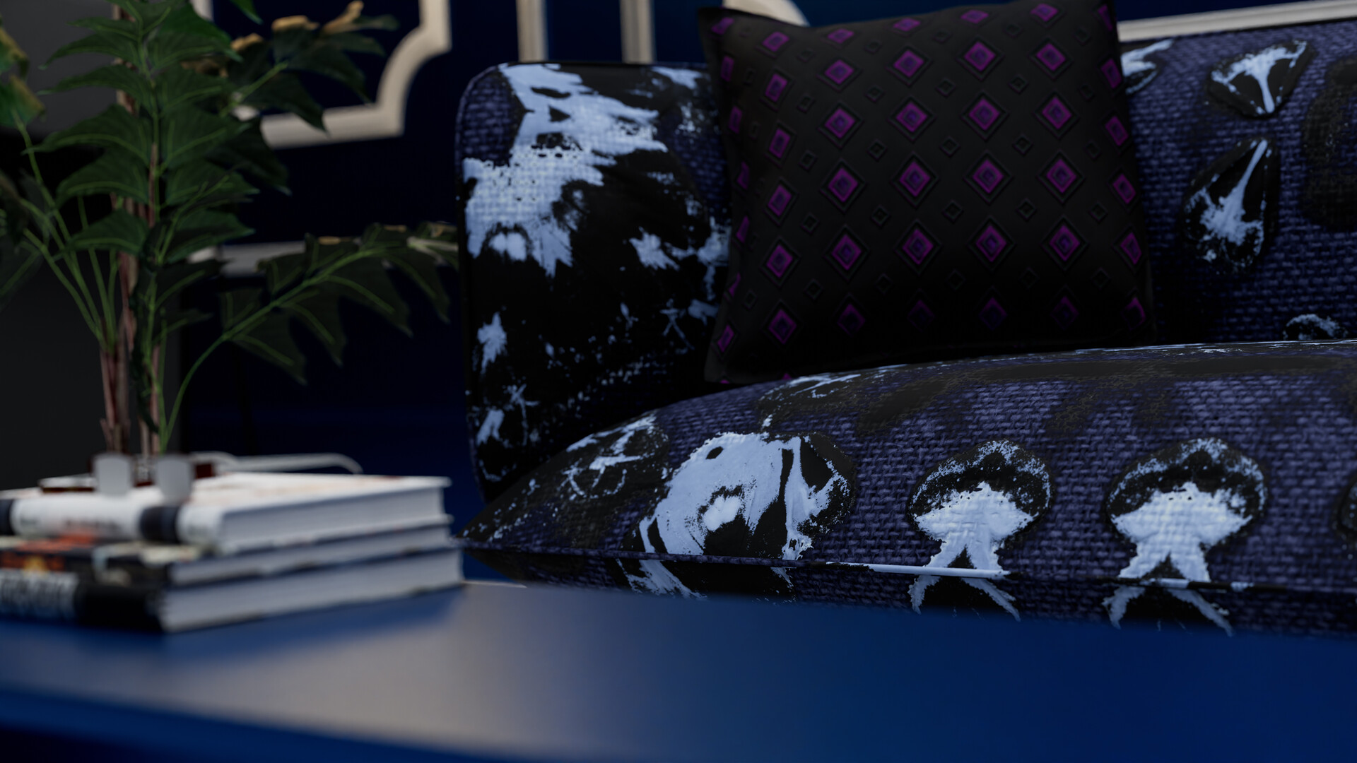 Retro Violet Studios - FASHION FABRICS BLUE CLOSE