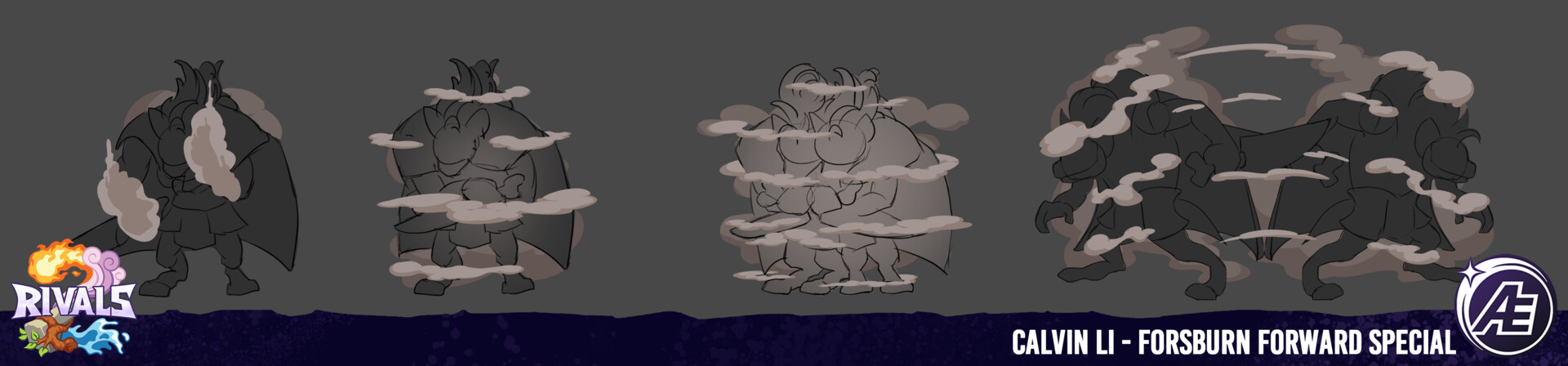 Calvin Li - Rivals of Aether 2 - Forsburn VFX Concepts