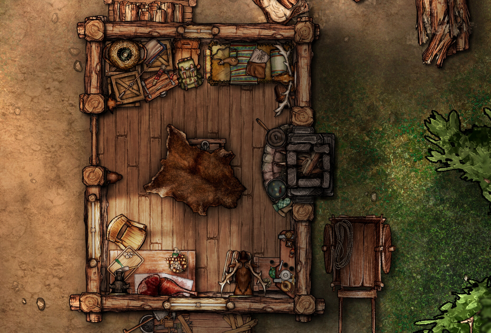 Detailed Dungeons - Hunting Cabin [Day] [Encounter]