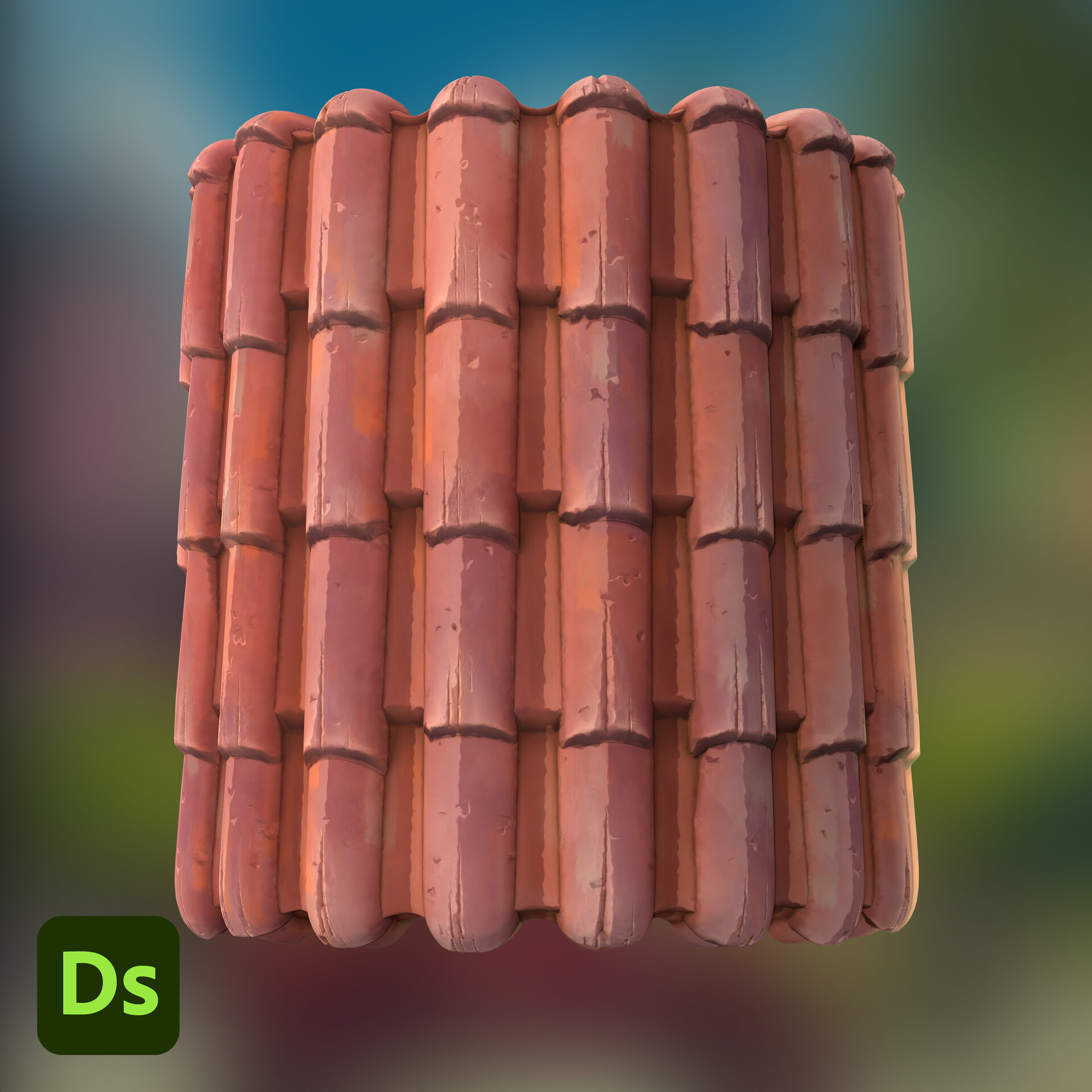 ArtStation - Ghibli Stylized Roof Tile