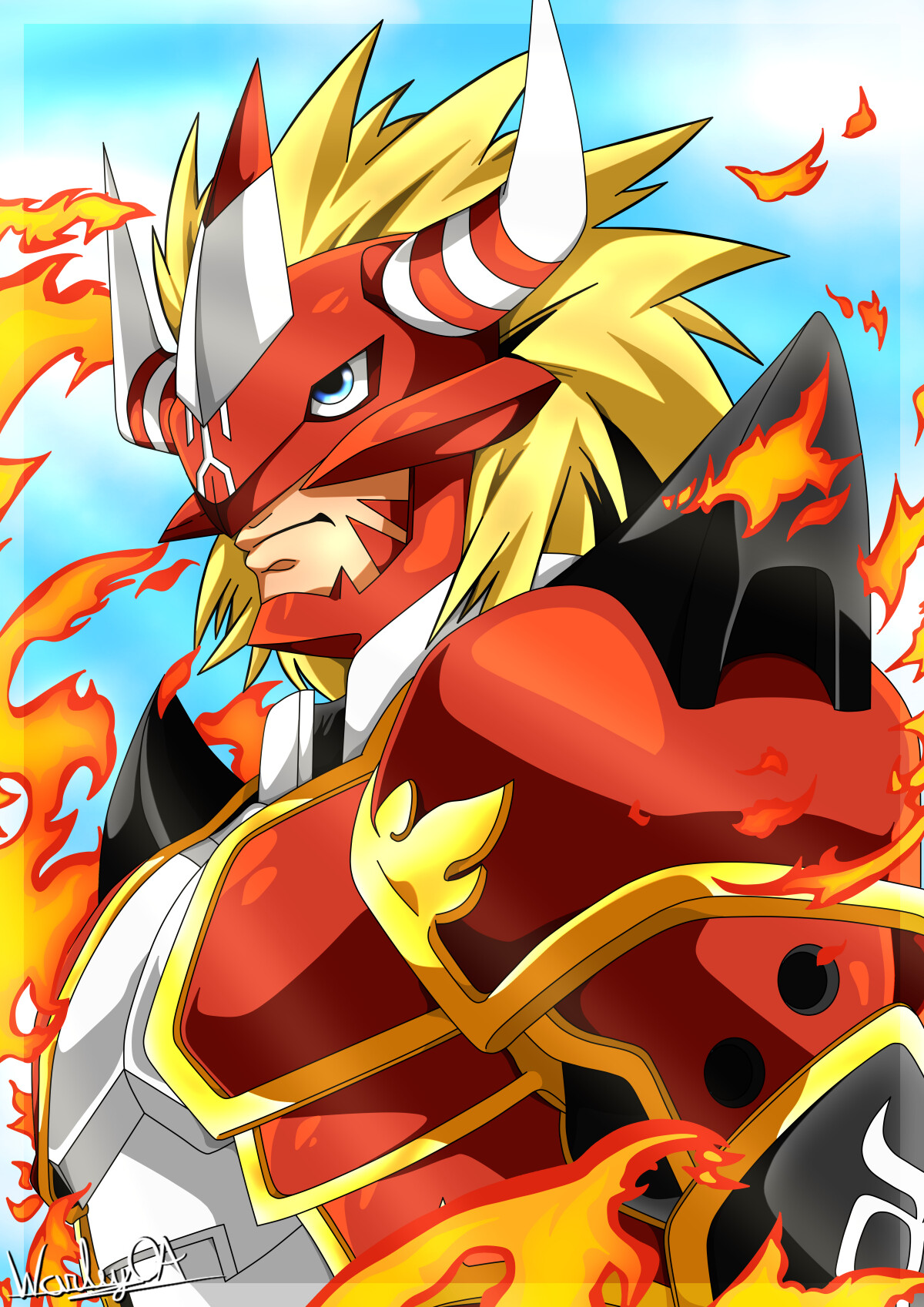 ArtStation - Agnimon - Digimon Frontiers (Fanart)