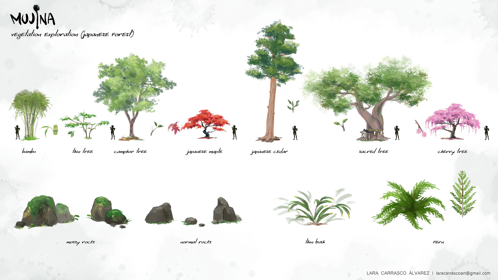 ArtStation - Japanese Forest: Trees, rocks and bushes (MUJINA) - Lara's Oak