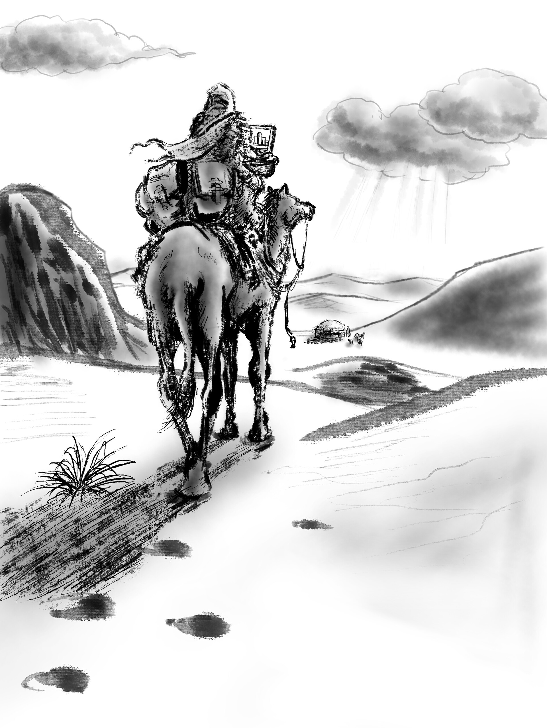 ArtStation - Inktober 2024 Day 10 "Nomadic"
