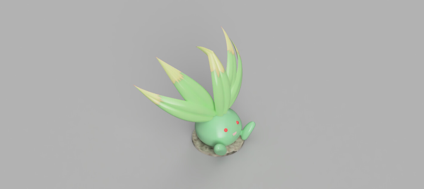 R con R 3D - Pokemon 0043 Oddish Shiny