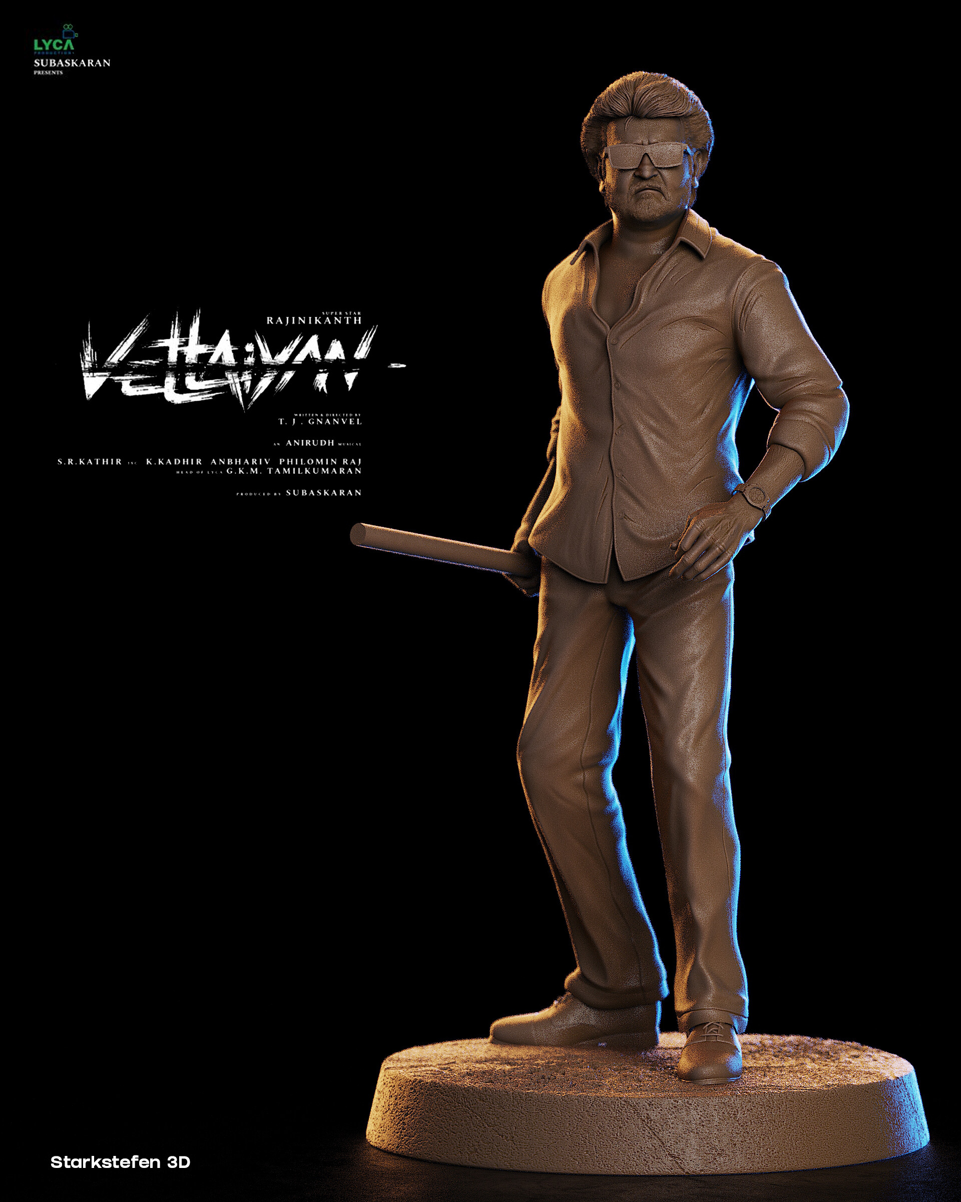 Stark stefen - Rajinikanth Vettayan 3D sculpture